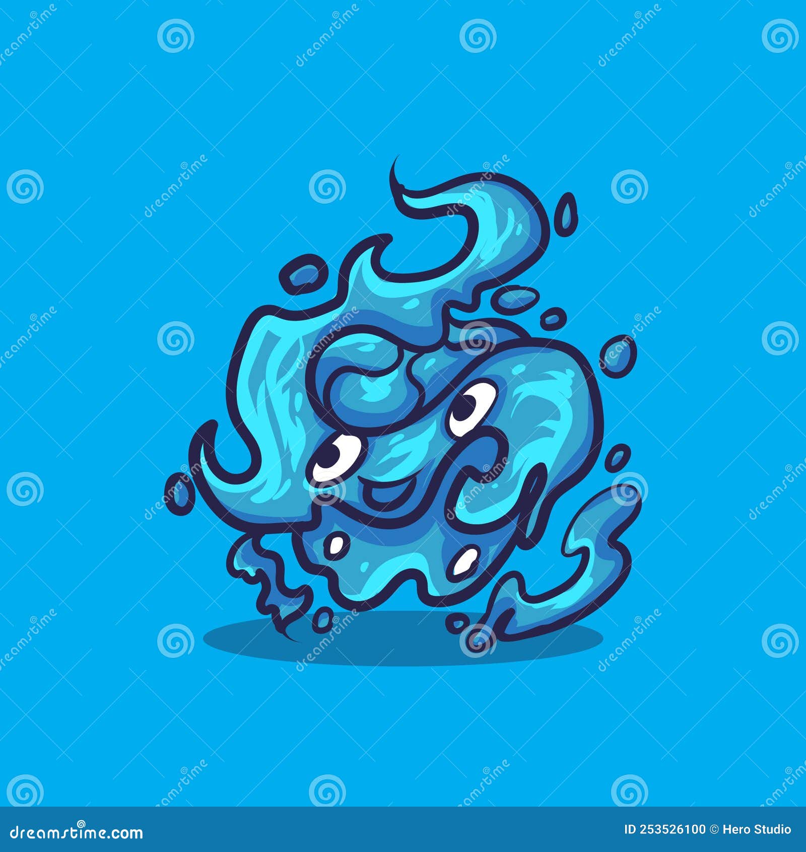 Vector Illustration of Water Element Stock Vector - Illustration of ...