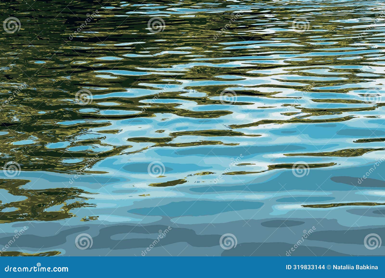 Vector Illustration of Water Ripple Texture Background. Wavy Water ...