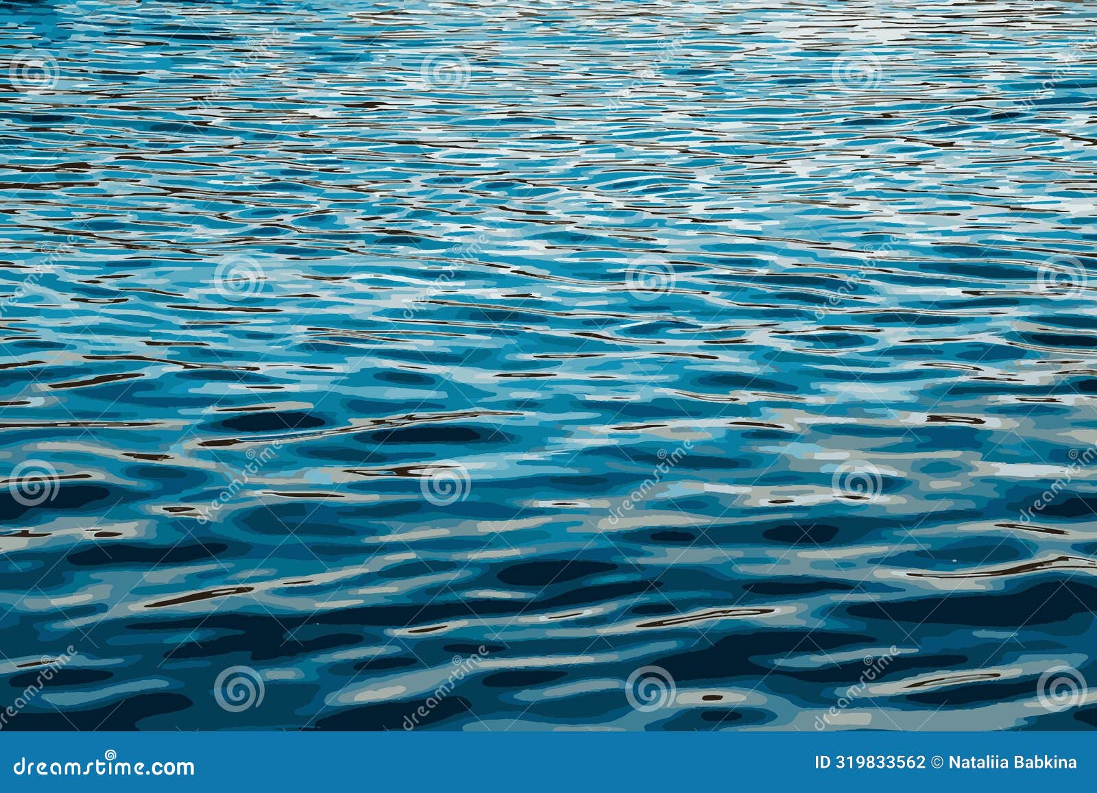 Vector Illustration of Water Ripple Texture Background. Wavy Water ...