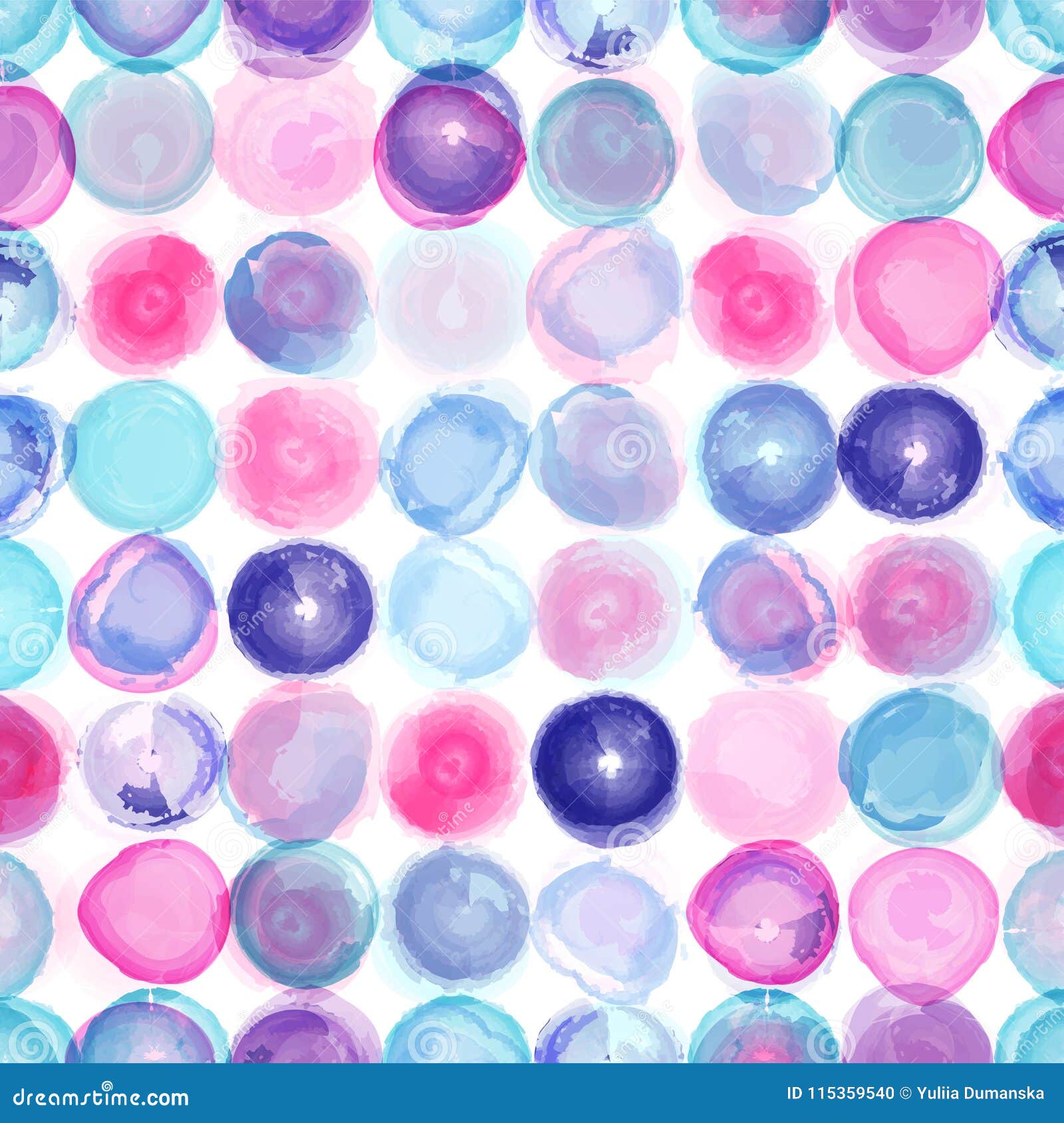 Vector Illustration of a Watercolor Circle Pattern. Stock Vector ...