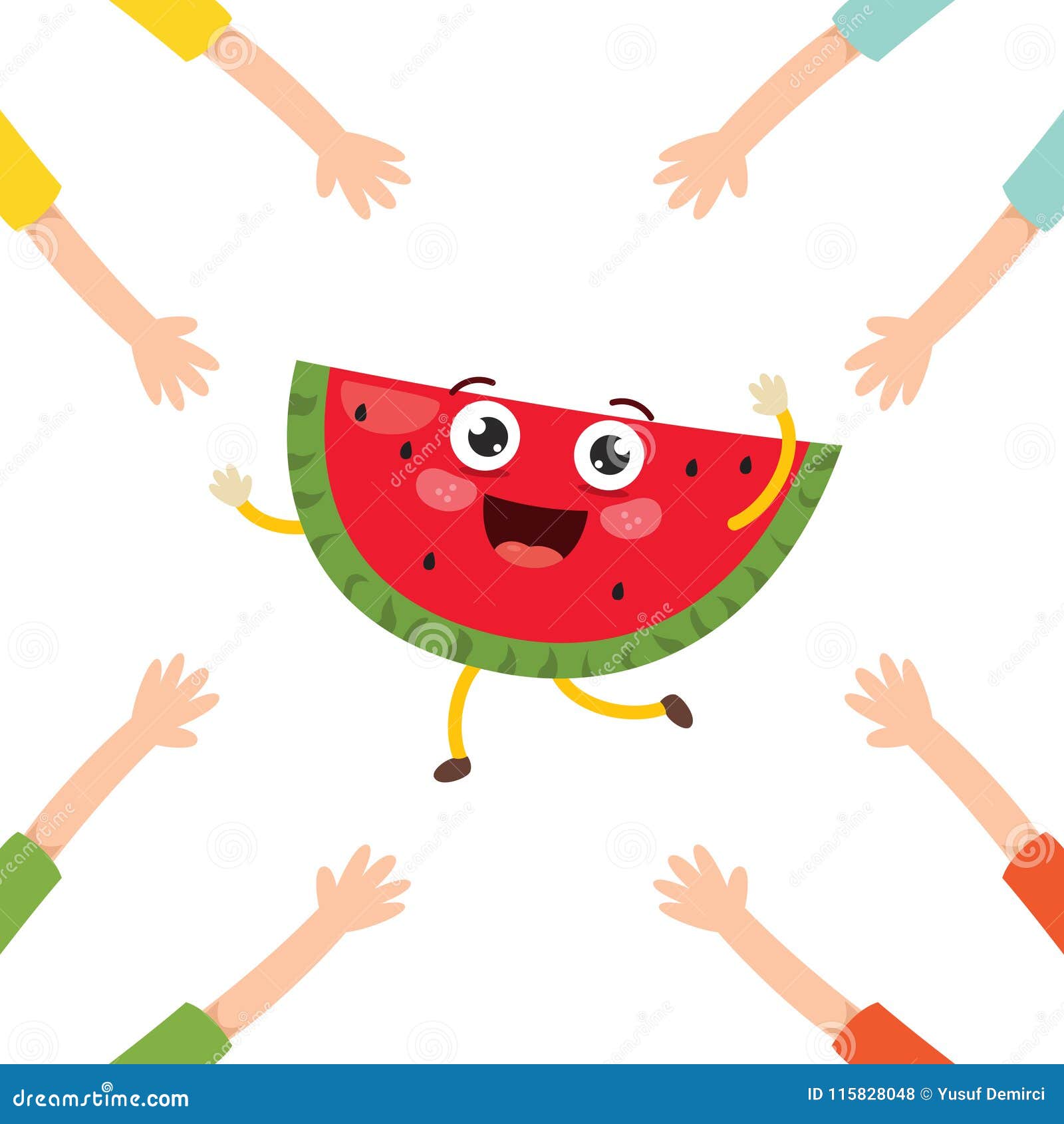 Watermelon Character With Slice Vector | CartoonDealer.com #90523249 Watermelon Character With Slice Vector | CartoonDealer.com #90523249