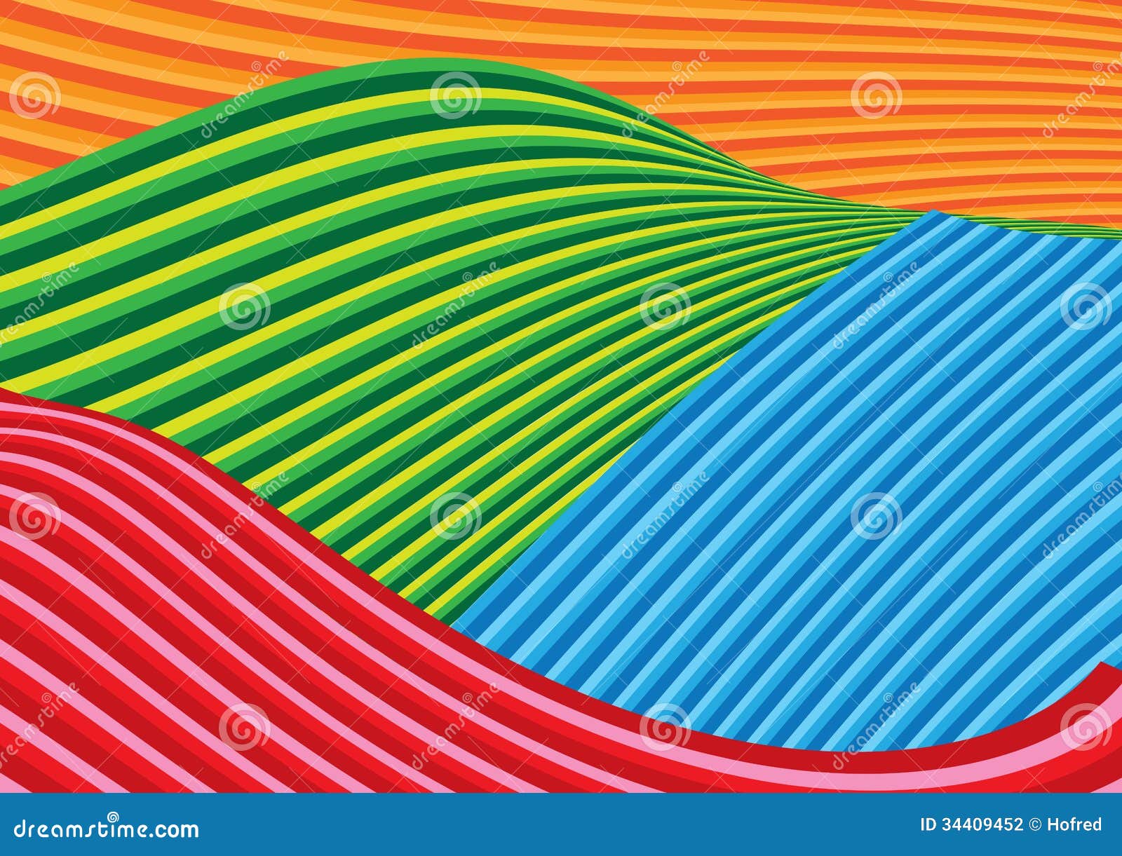 Vector Illustration of Wave Curve Background. Stock Vector ...