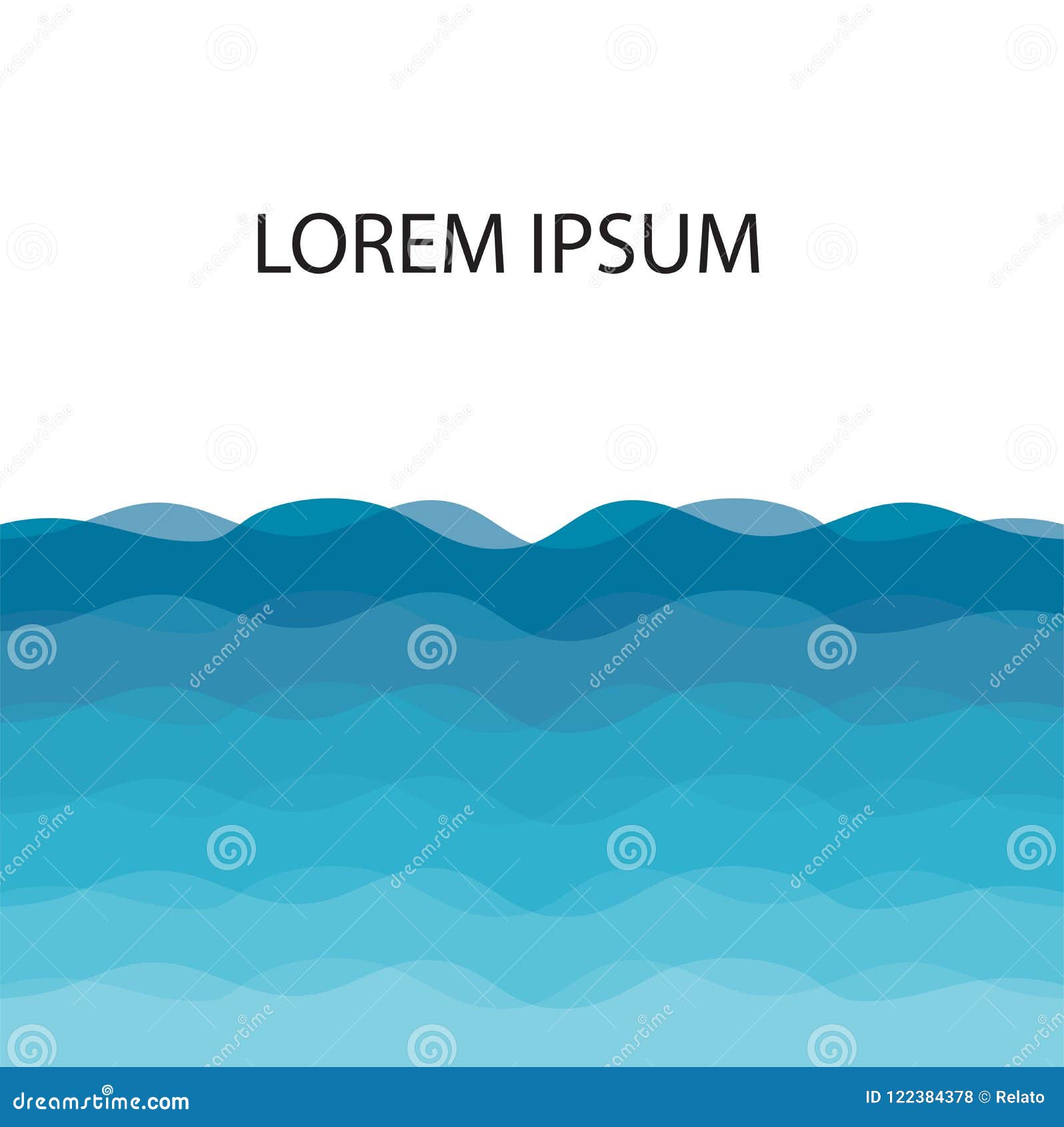 Vector Waves Background with Space for Text Stock Vector - Illustration ...