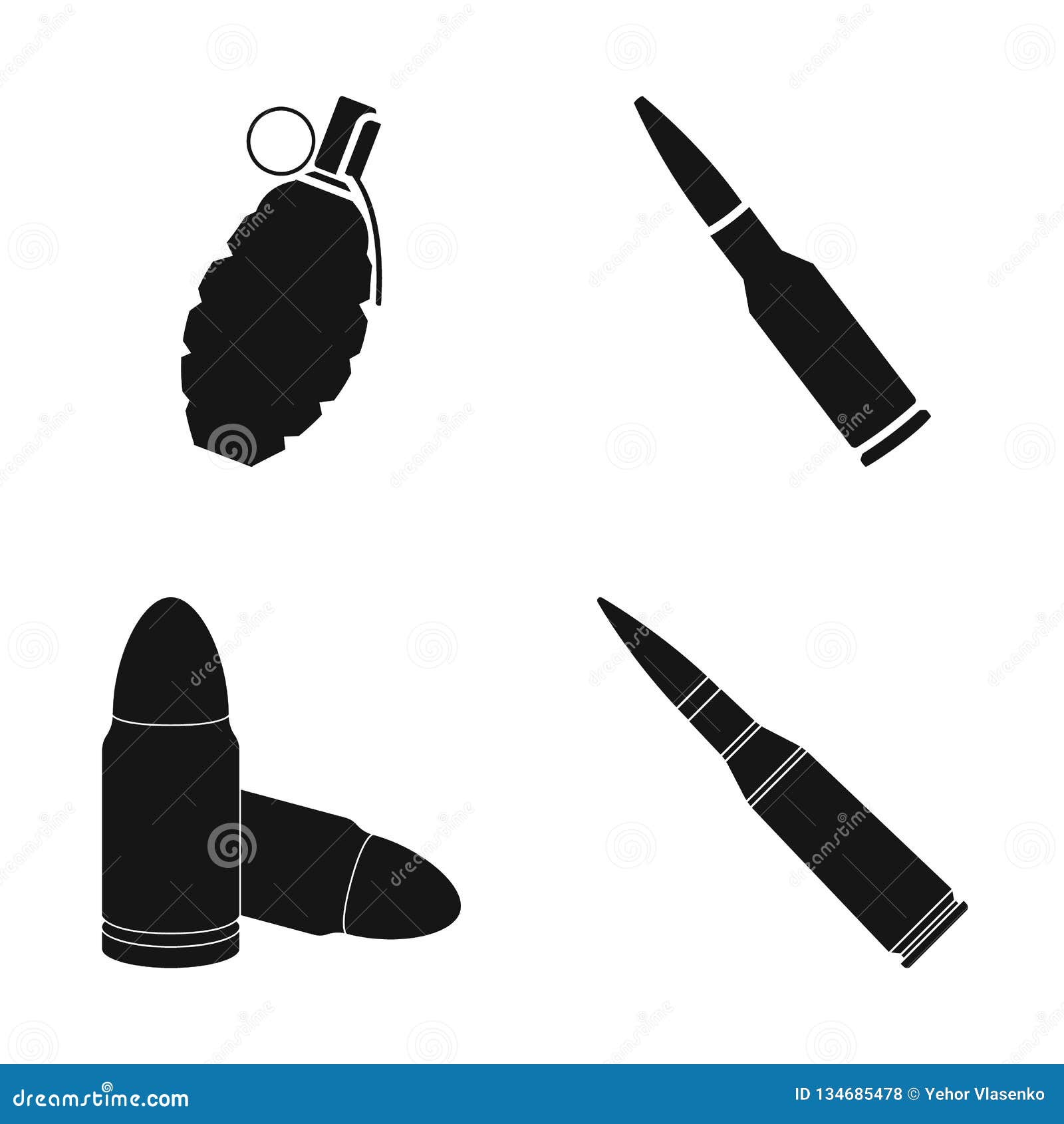 Vector Illustration of Weapon and War Icon. Collection of Weapon and ...
