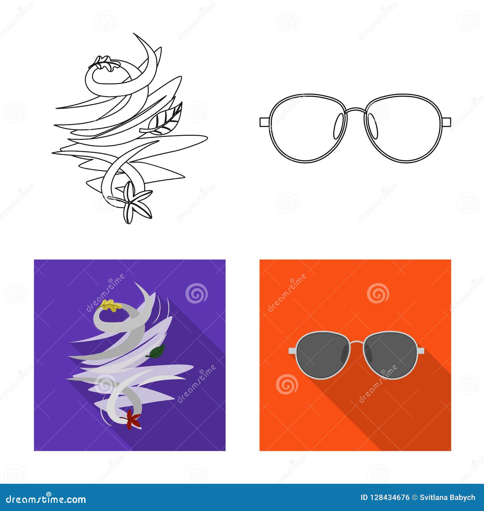 Vector Design of Weather and Climate Logo. Set of Weather and Cloud ...