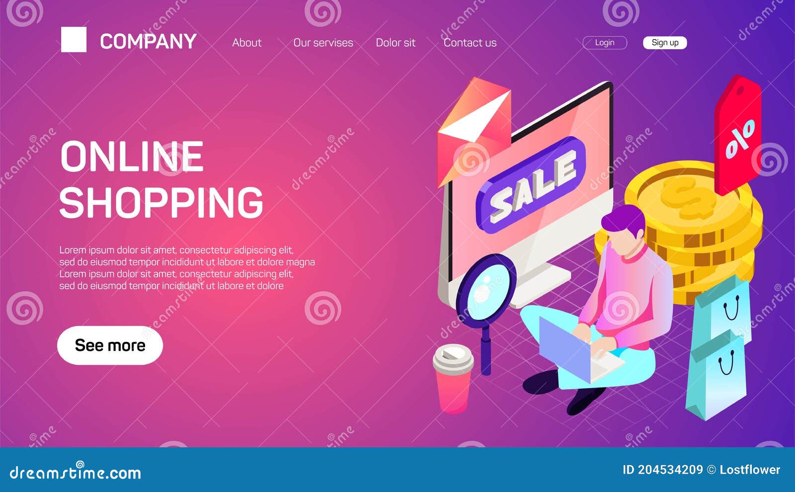 Flat Header Design For HR Technology Implementation IT System ...