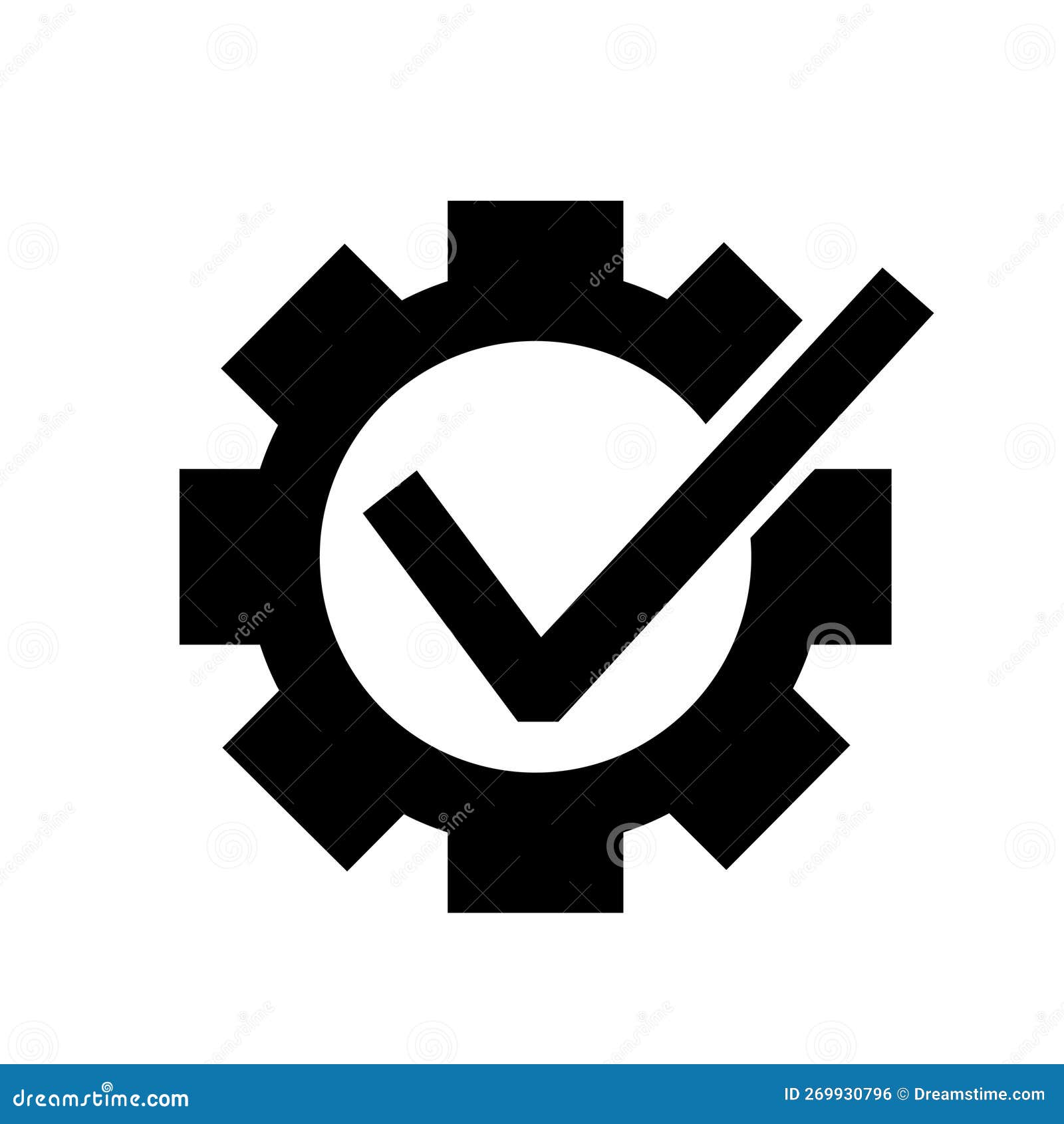 Vector Illustration, Web Form Icon with a Check Mark. Gear Wheel Stock ...