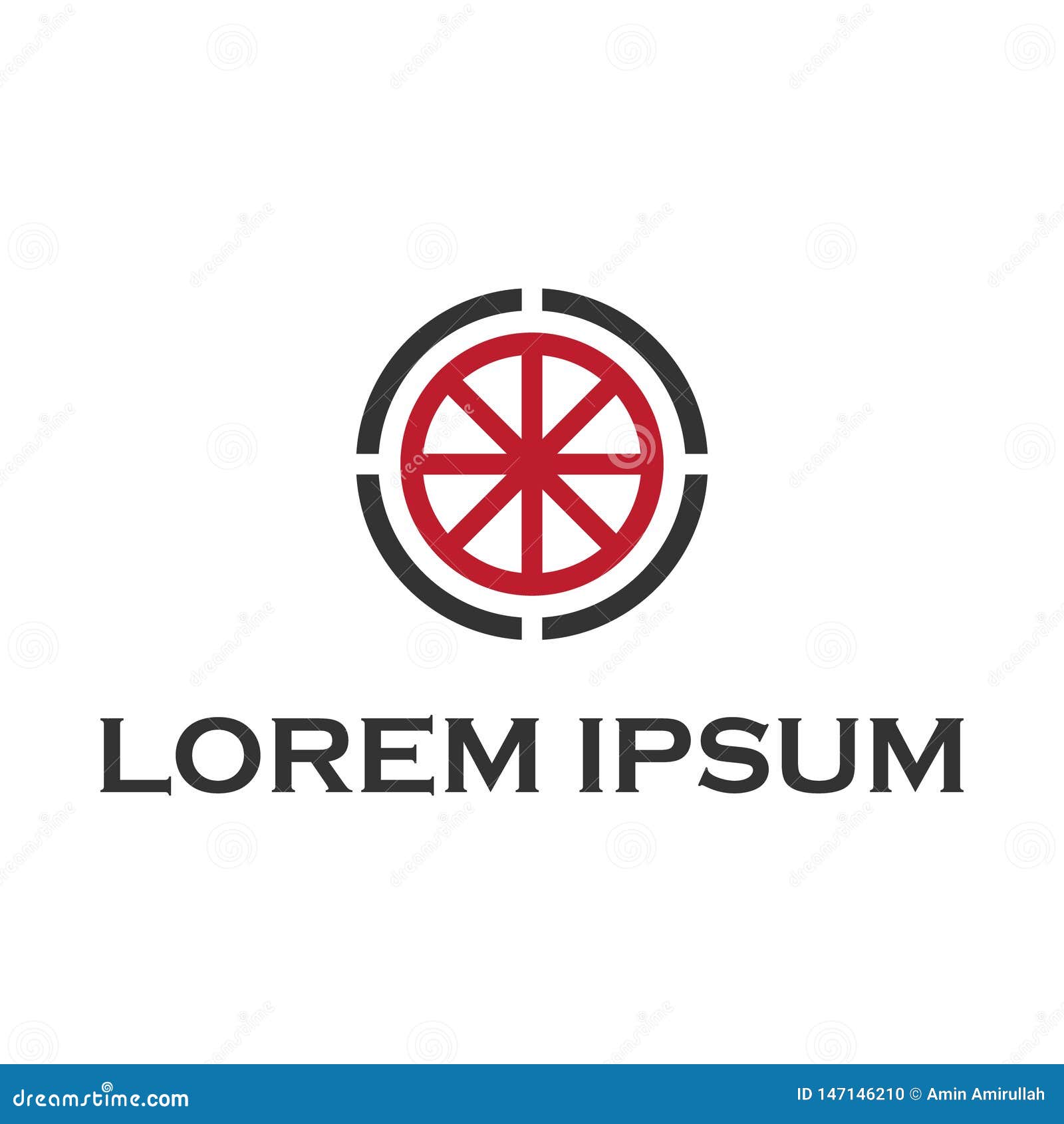 Vector Illustration Wheels Icon Logo Design Stock Vector - Illustration ...