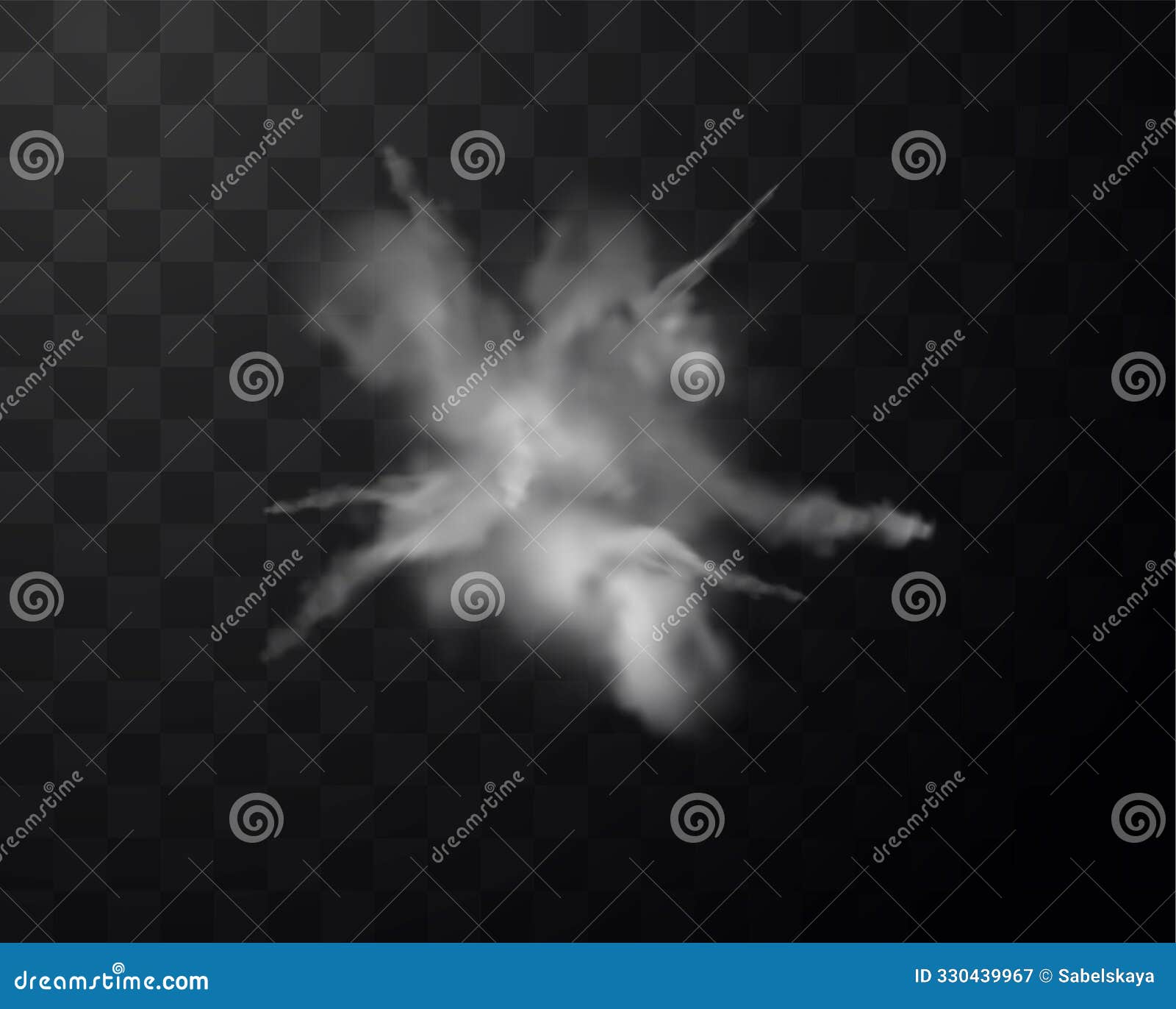 Vector Illustration of a White Dust Explosion on a Transparent ...