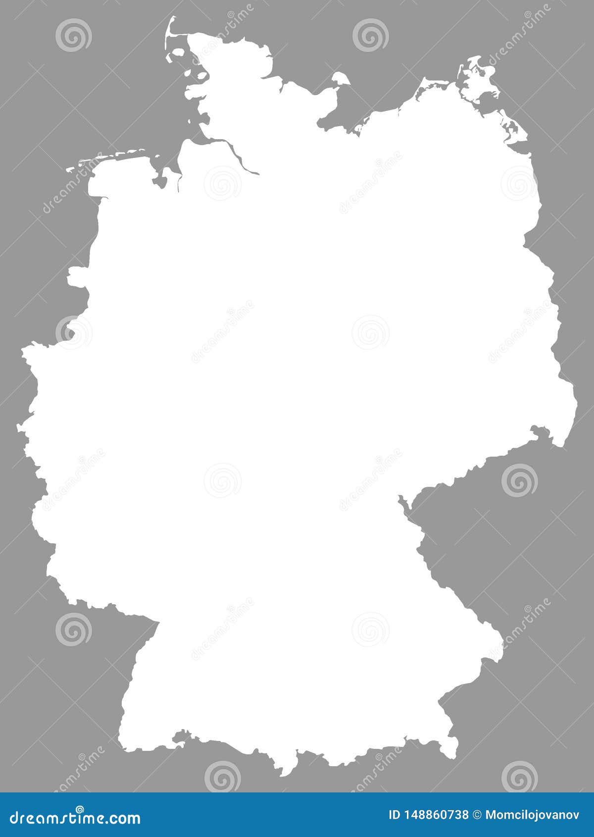 Germany Map With Gray Tone On White Background,illustration,textured ...