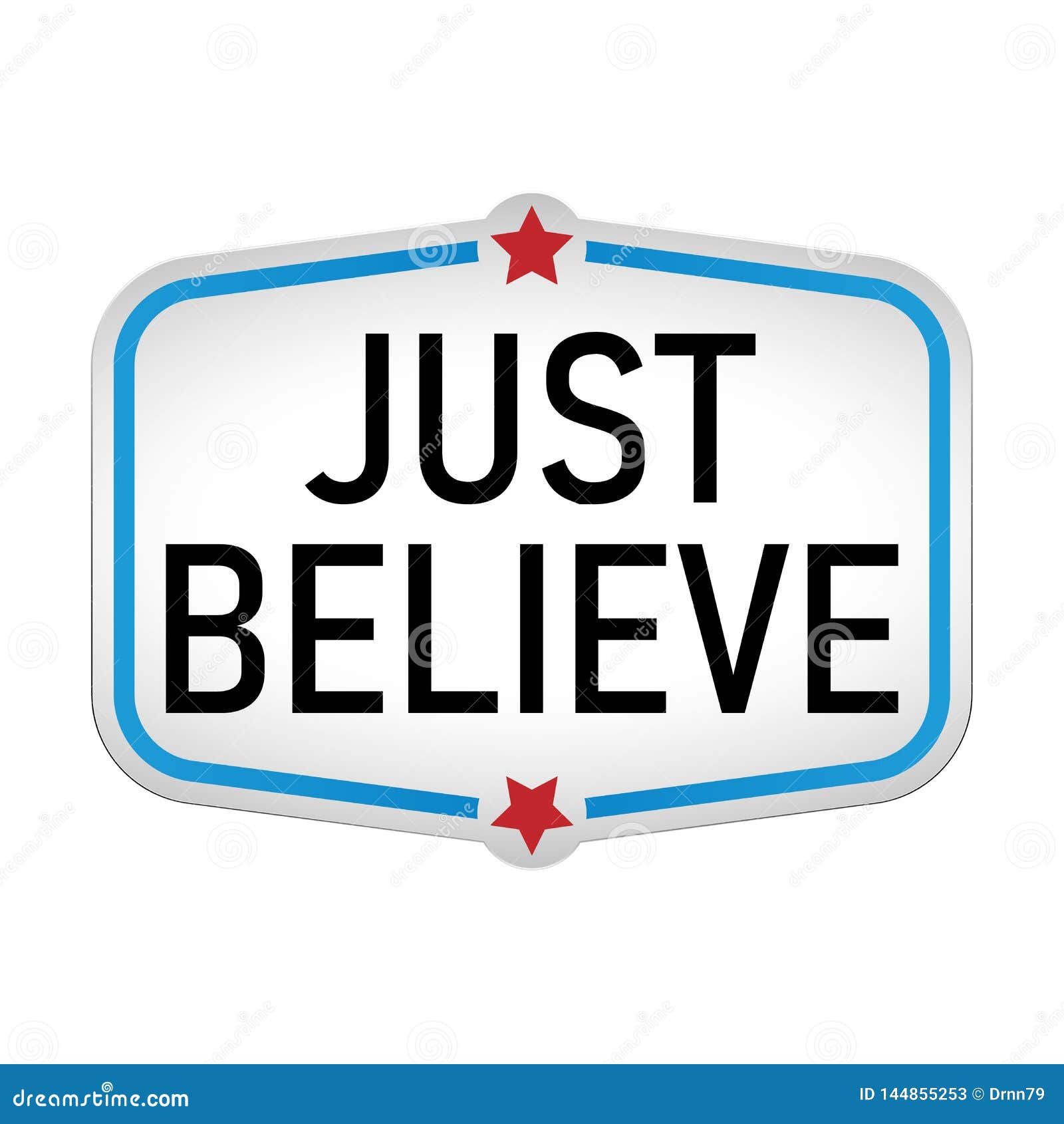 Just Belive In Your Dreams Lettering On White Background Cartoon Vector ...