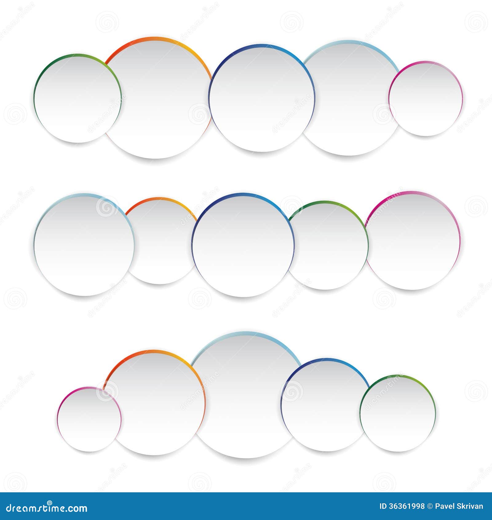 Vector Illustration of White Paper Round Stock Vector - Illustration of ...
