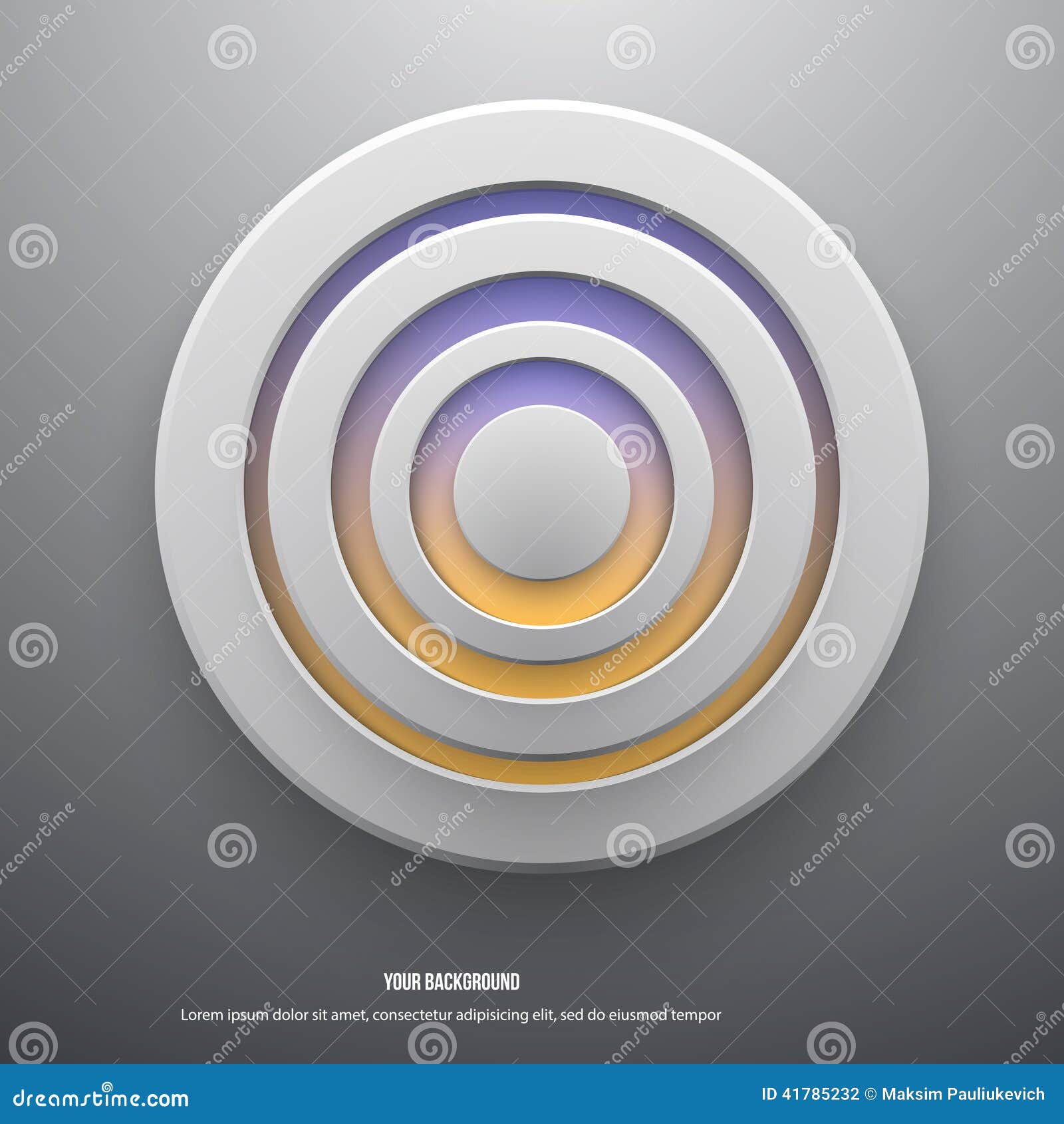 Vector Illustration of White Paper Round Notes. Stock Vector ...