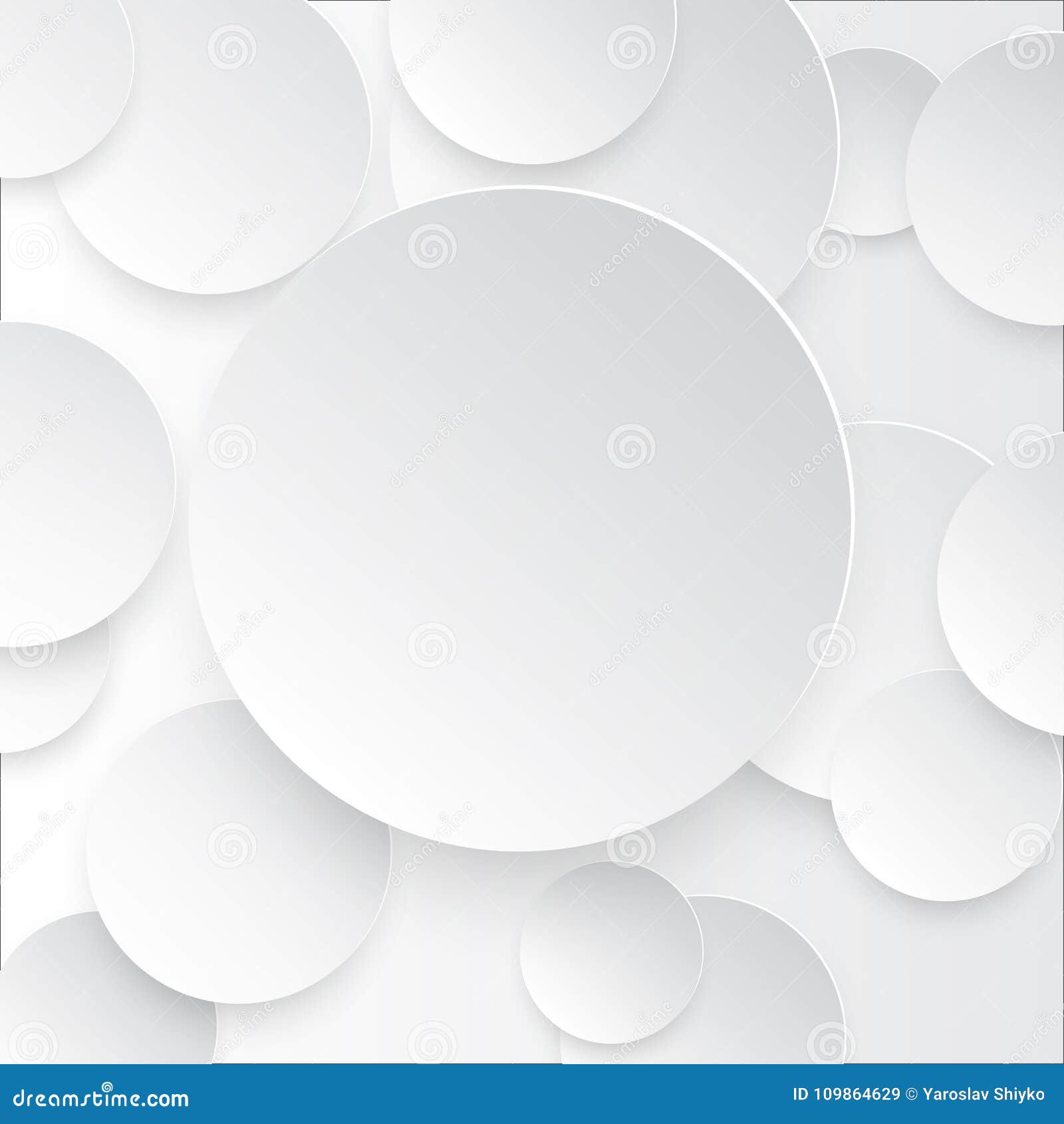 Vector Illustration of White Paper Round Notes with Shadow Stock Vector ...