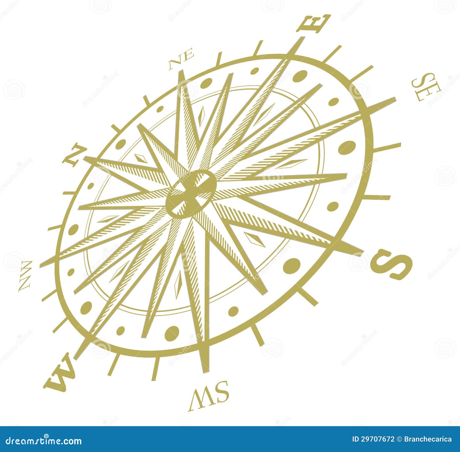 Compass Isolated Coloring Page For Kids Cartoon Vector | CartoonDealer ...