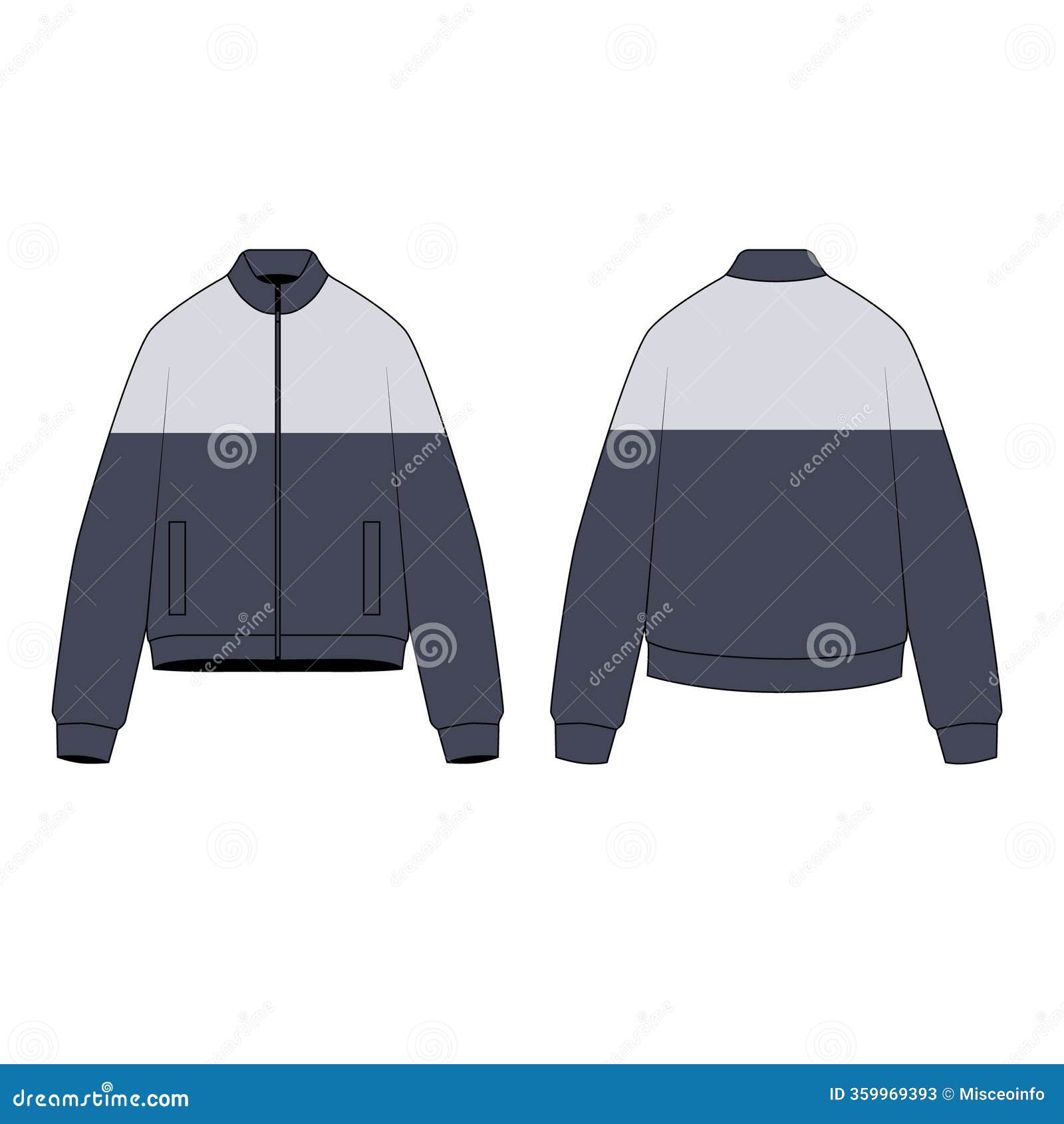 Windbreaker Jacket Technical Fashion Illustration Multicolor , Long ...