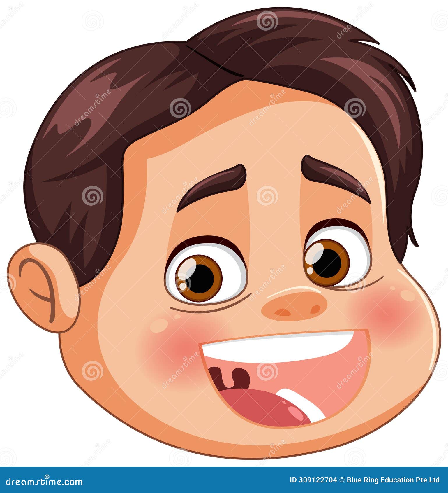A winking young boy face stock illustration. Illustration of child ...