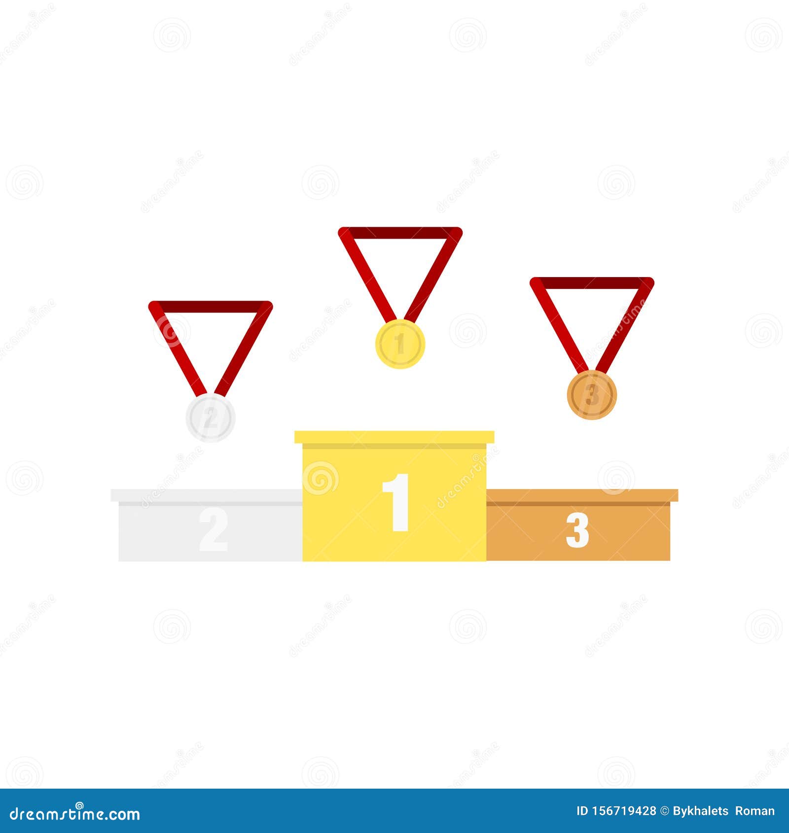 3D Illustration Of Winner Stage Or Product Stand. Realistic, Template ...