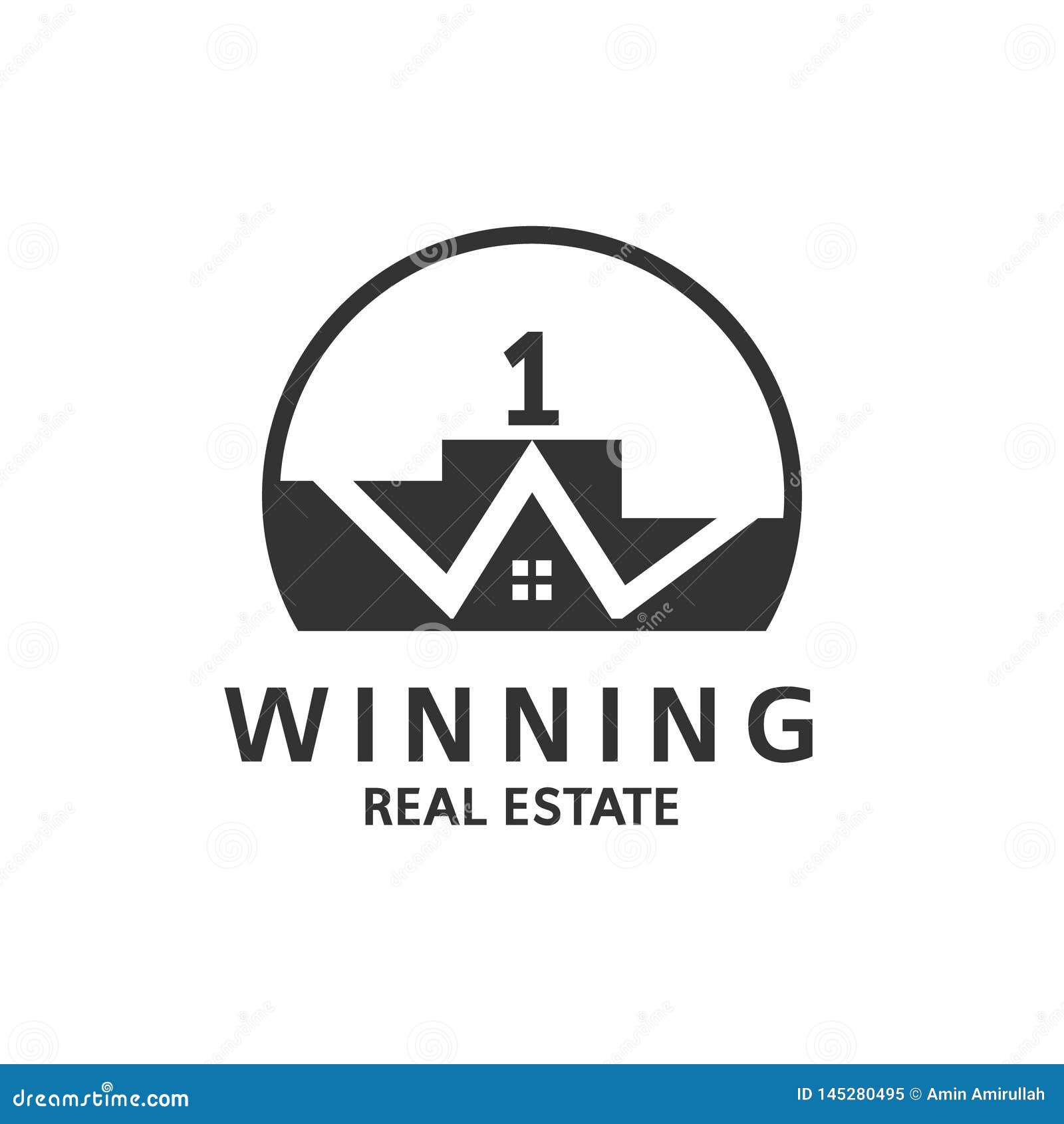 Vector Illustration Winning Construction Icon Logo Design Stock Vector ...