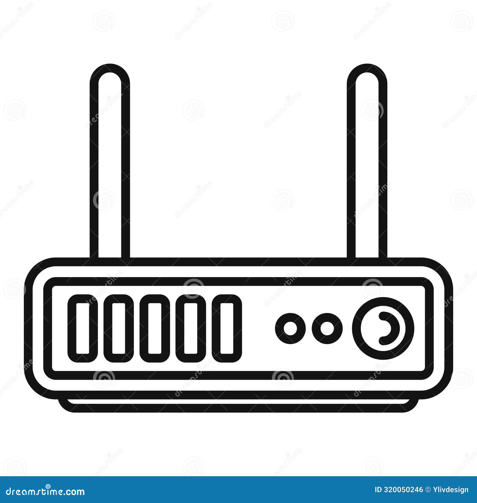 Vector Illustration of Wireless Router Icon Stock Illustration ...