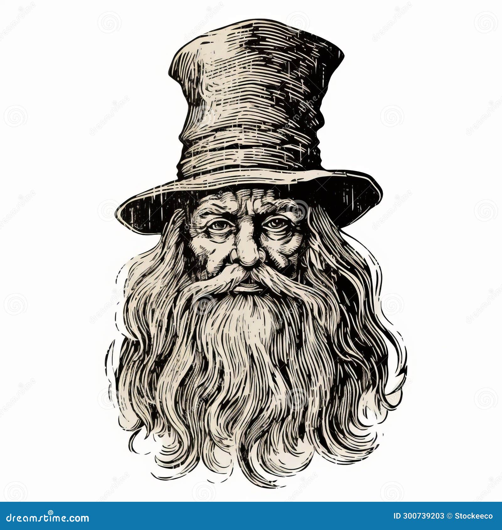 The Enigmatic Wizard: a Captivating Illustration of Mystical Mastery ...