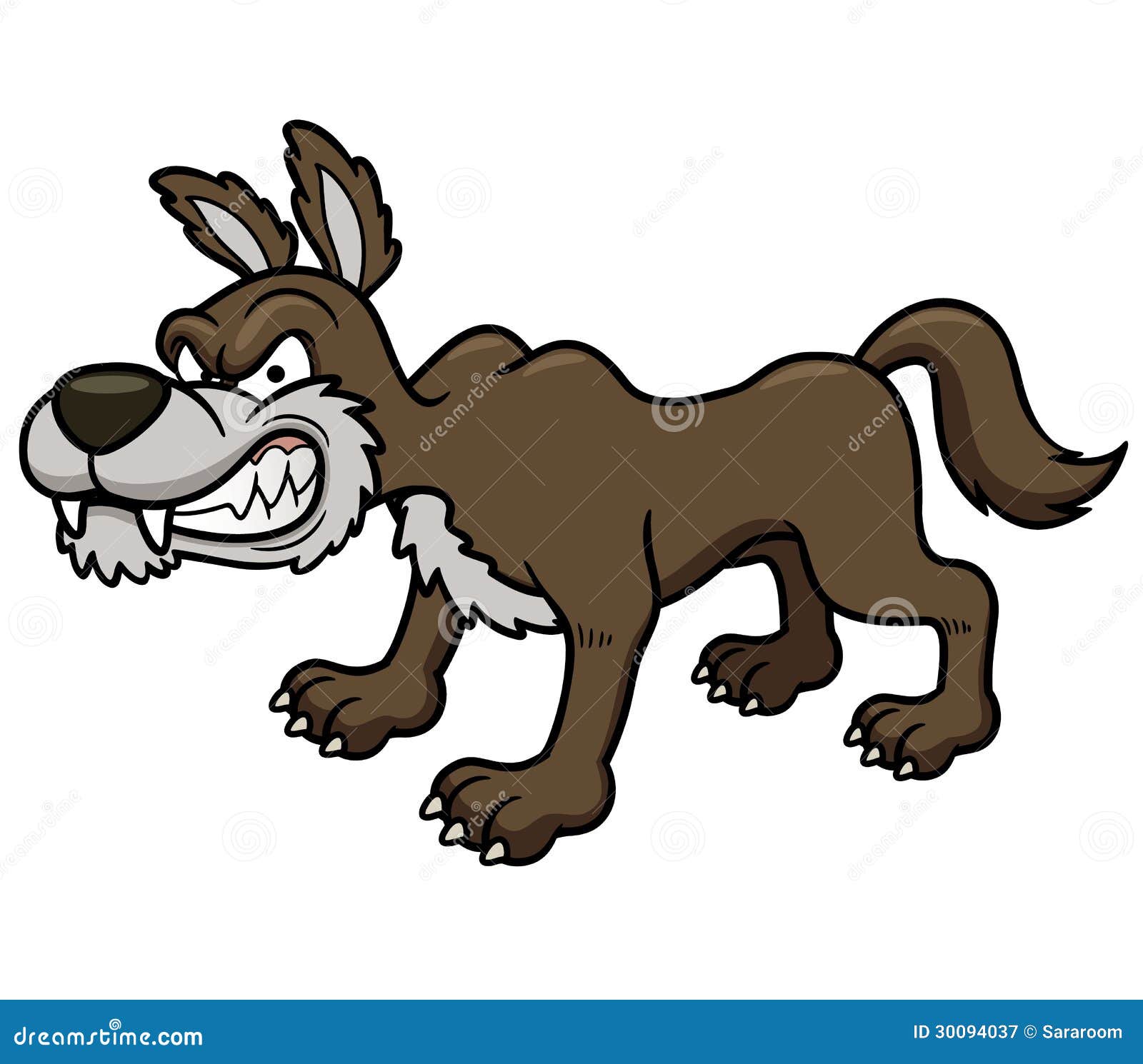 Wolf cartoon stock vector. Illustration of wild, animal - 30094037