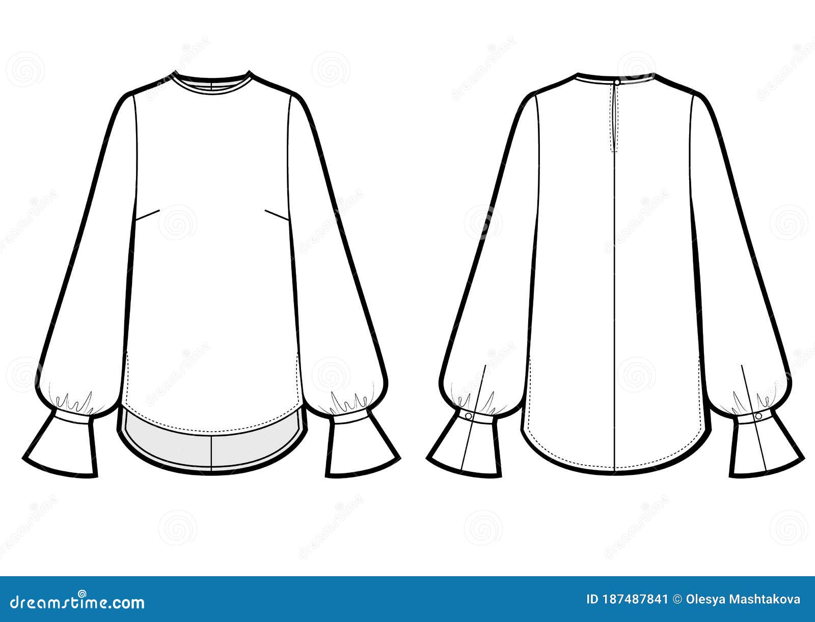 Vector Illustration of Women`s Blouse Stock Illustration - Illustration ...