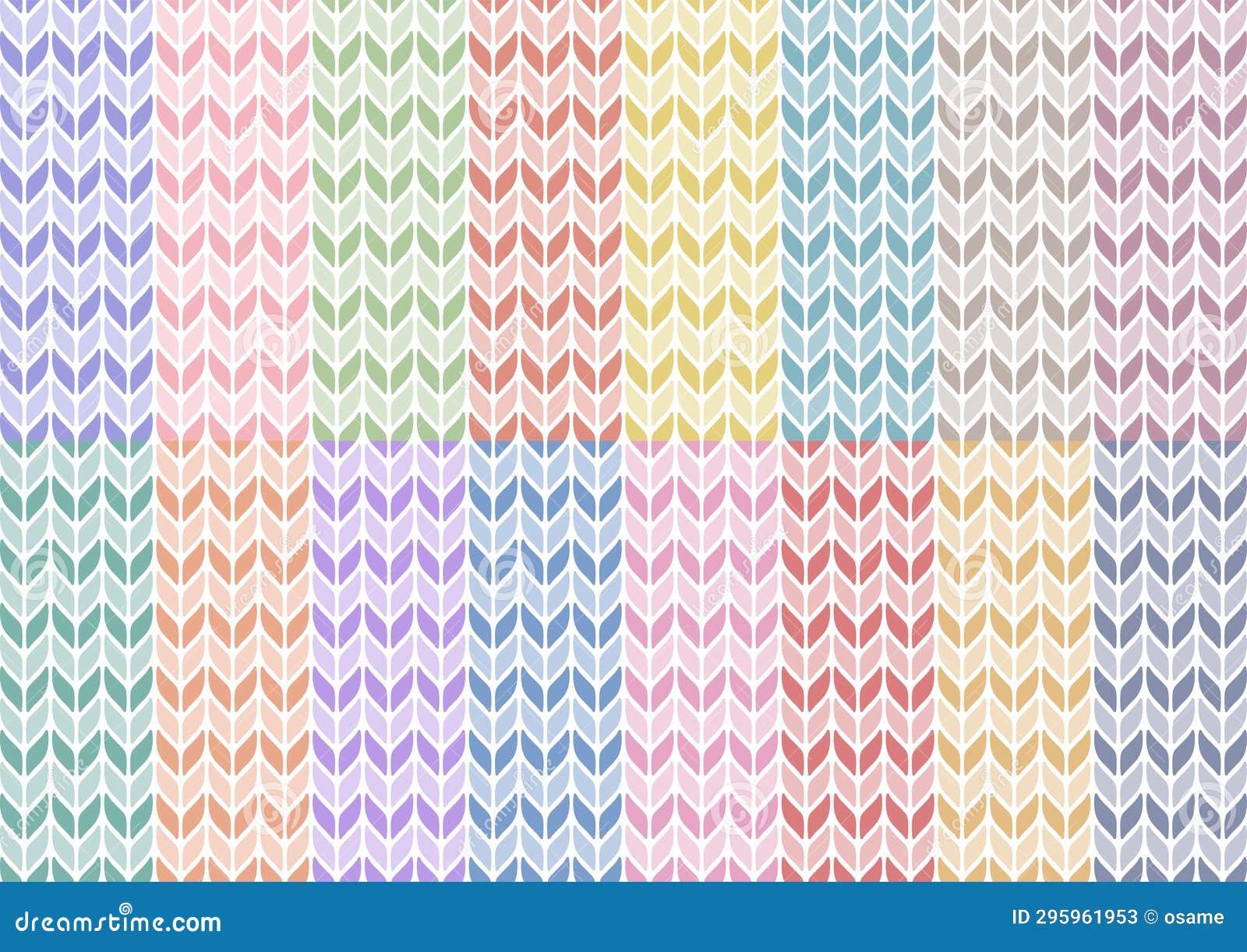 Vector Illustration Woolen Yarn Pattern. Seamless Background Pattern ...