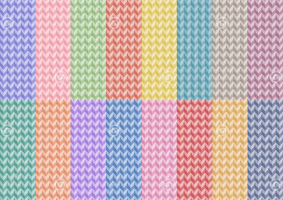 Vector Illustration Woolen Yarn Pattern. Seamless Background Pattern ...