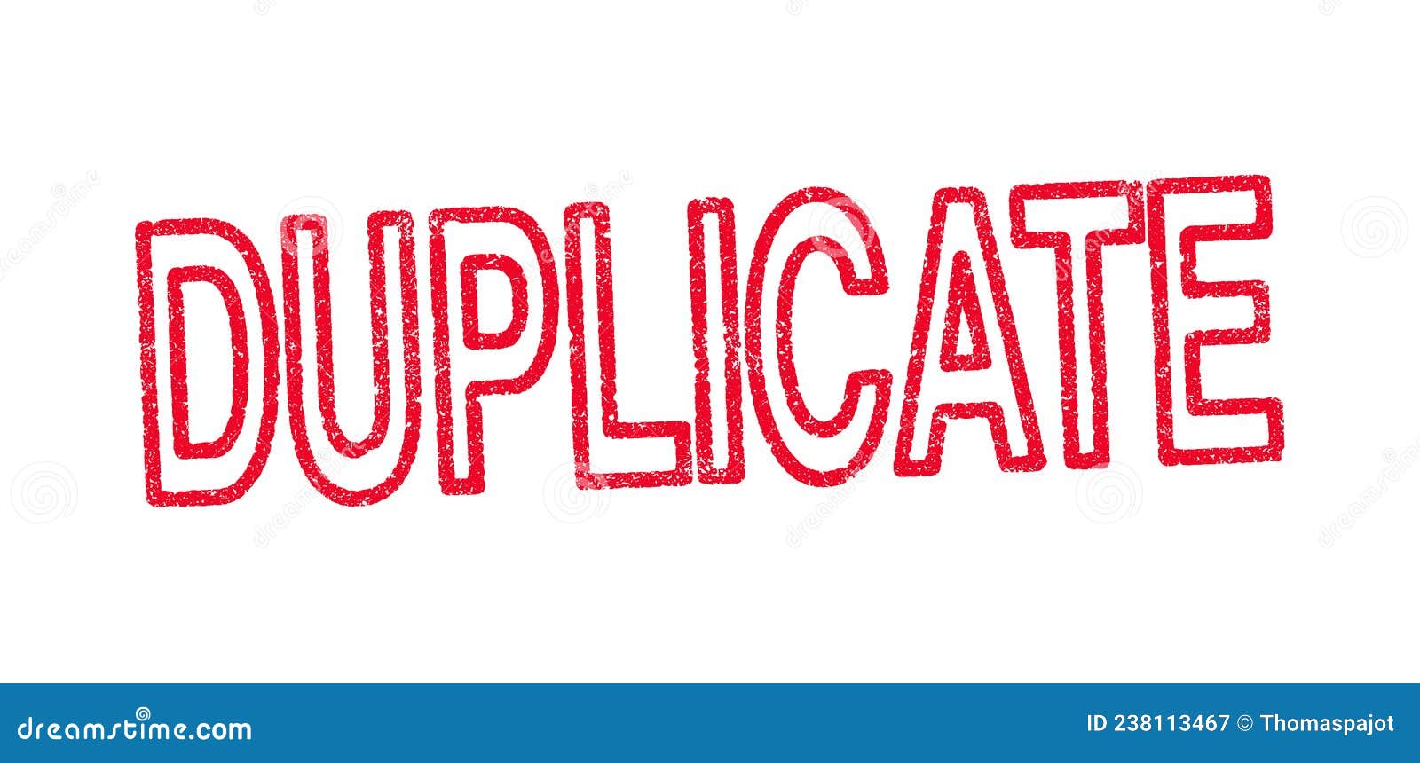 Duplicate red ink stamp stock vector. Illustration of symbol - 238113467