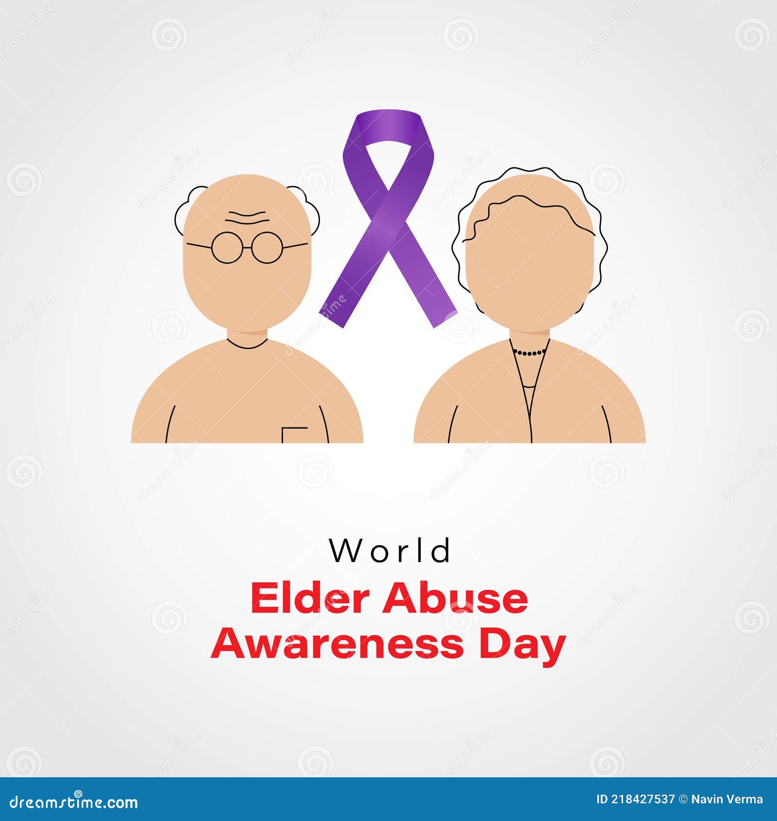 Vector Illustration for World Elder Abuse Awareness Day. Stock Vector ...