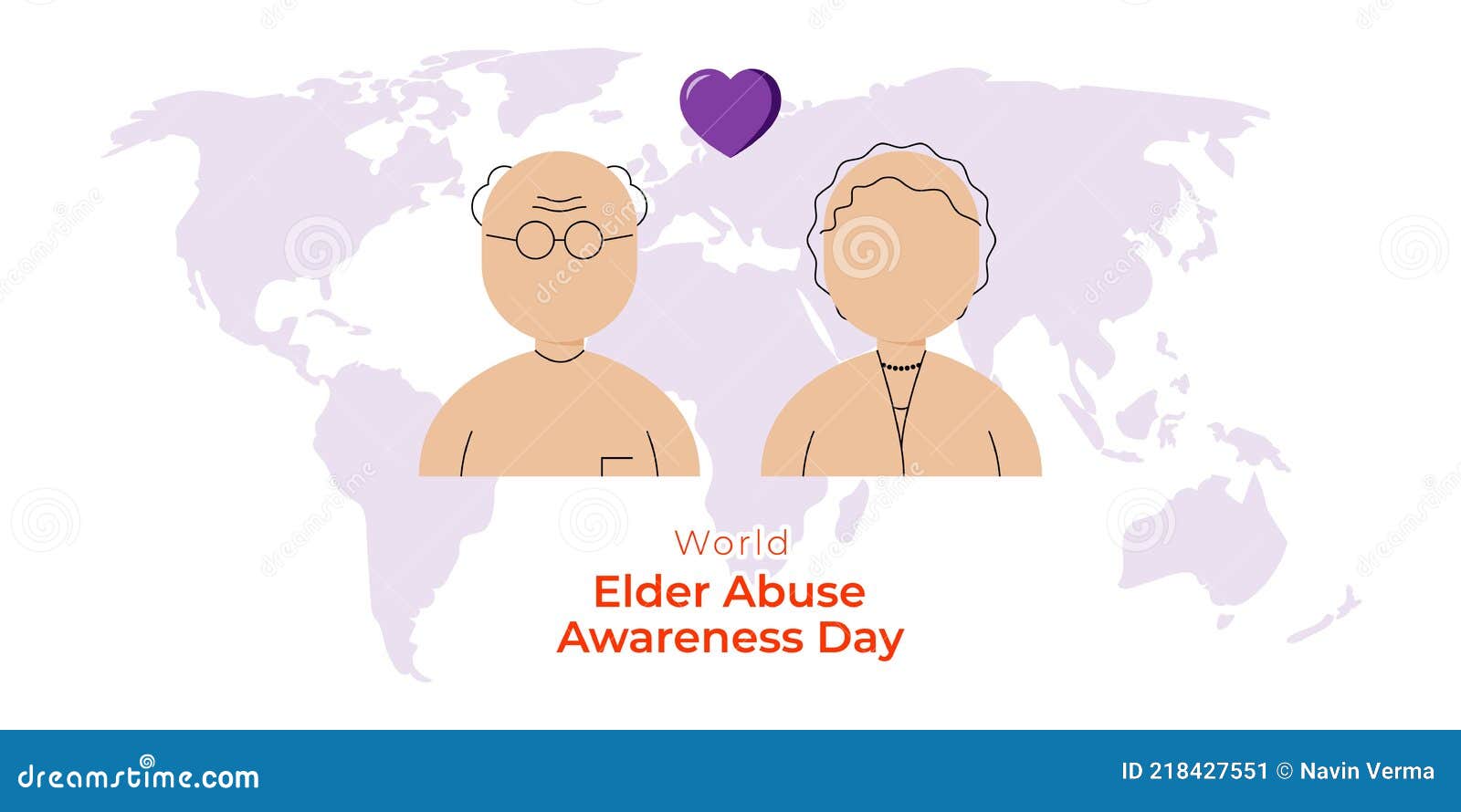 Vector Illustration for World Elder Abuse Awareness Day. Stock Vector ...
