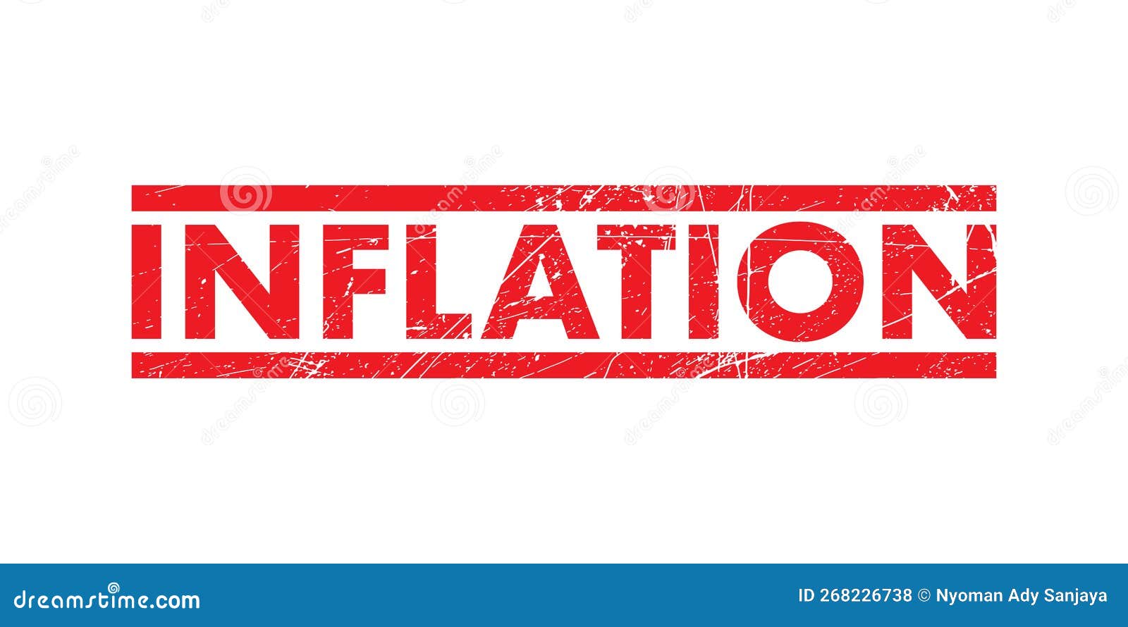 Vector Illustration of the Word Inflation in the Red Ink Stamp Stock ...