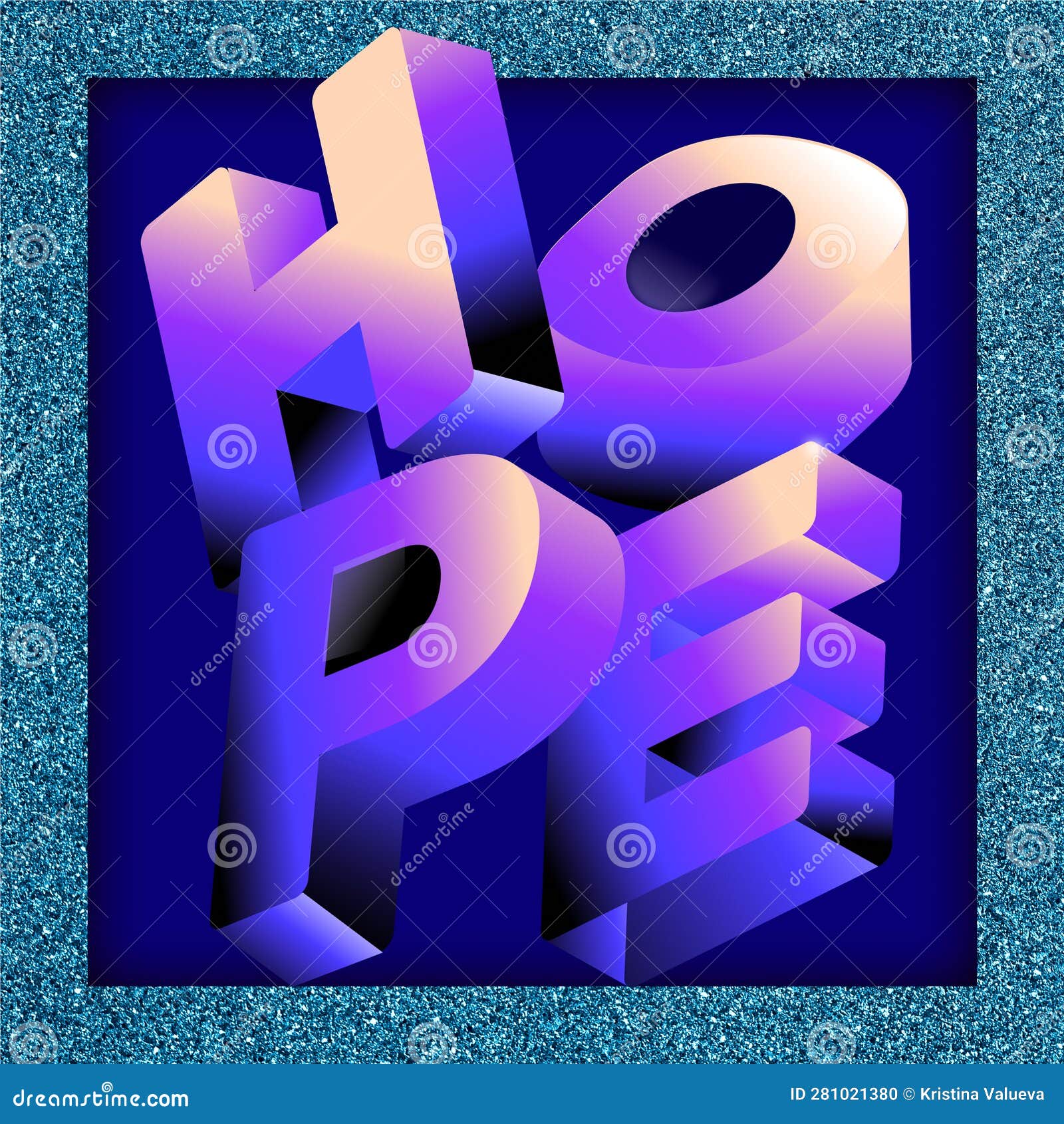 Vector Illustration of the Word Love in Purple Letters on a Dark ...