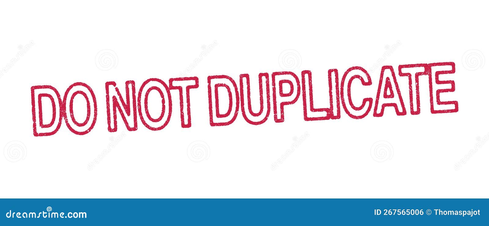 Do Not Duplicate Red Ink Stamp Stock Vector - Illustration of identical ...
