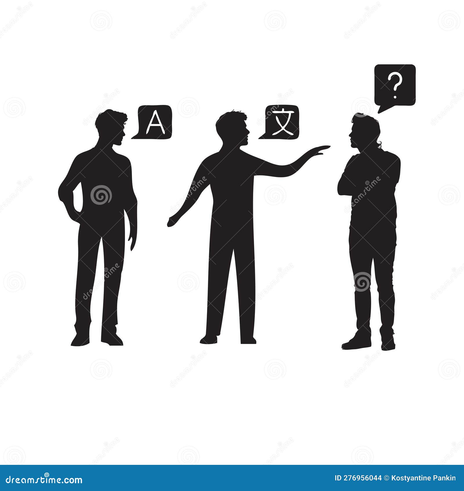 Work of translator stock vector. Illustration of worker - 276956044