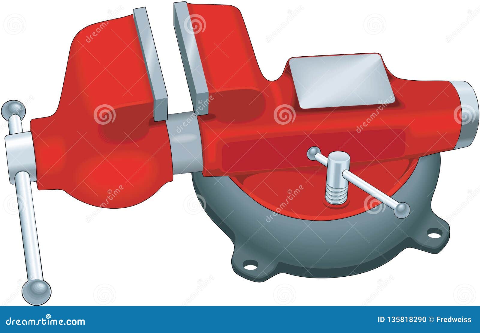 Vise Vector Illustration stock vector. Illustration of hardware - 135818290