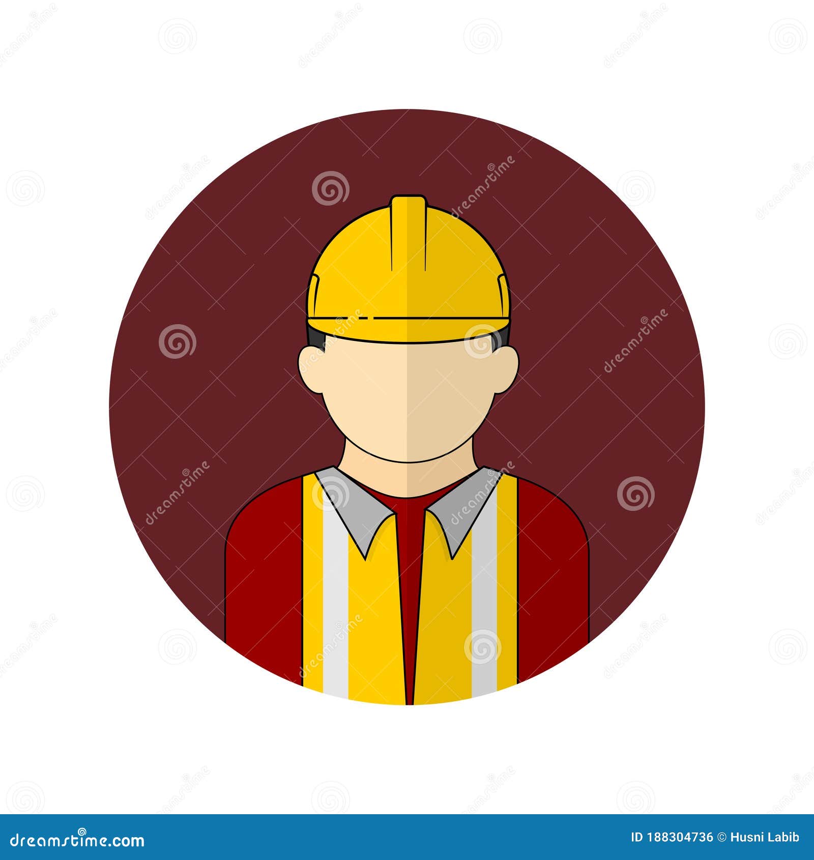 Vector Illustration of the Worker Avatar Icon Stock Vector ...
