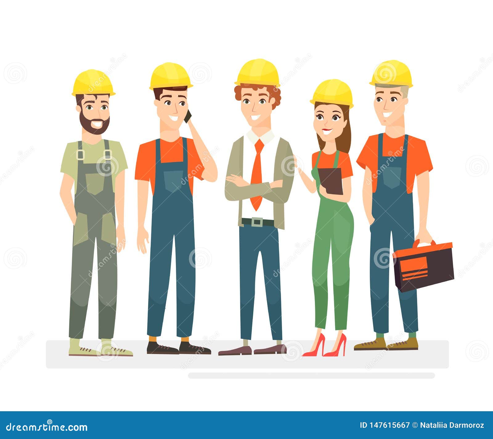 Engineers And Builders. Master Foreman With Helmet And Diagram In Hands ...