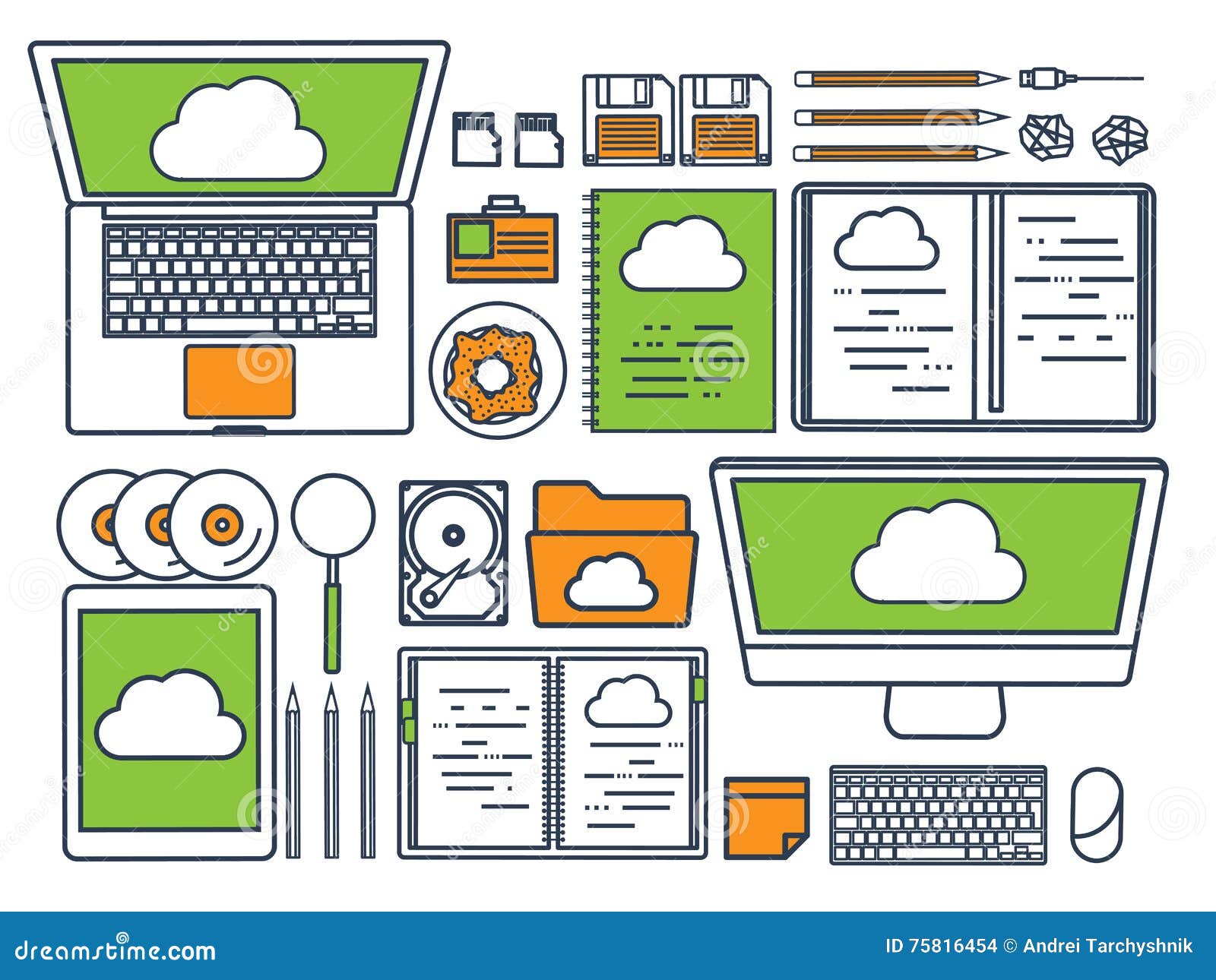 A Table With Old Documents, Bookshelves, Folders, A Visitor. A Library ...