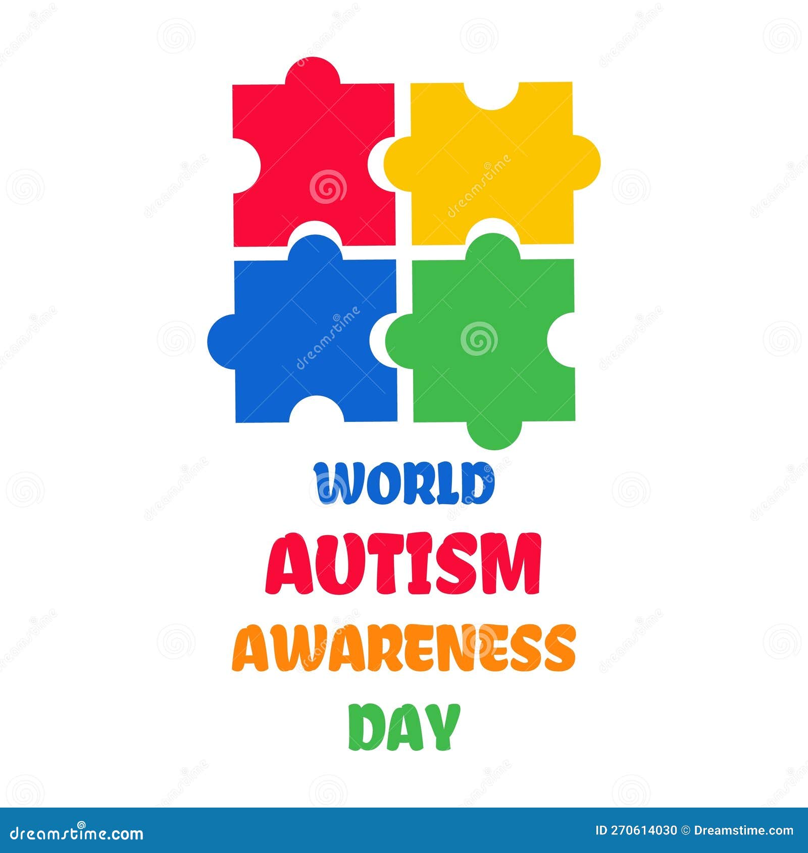 Vector Illustration of World Autism Awareness Day. Ribbon. Stock Vector ...