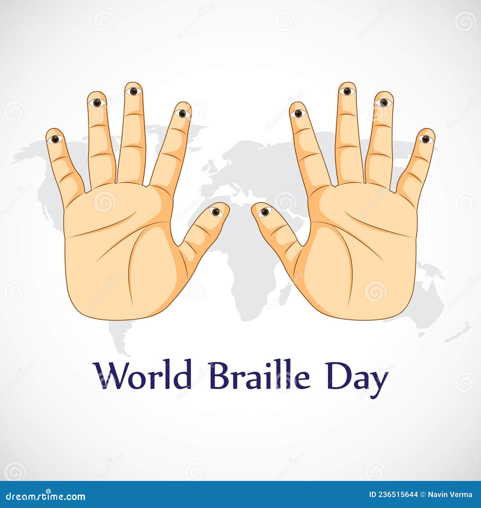 Louis Braille Inventor Of The Braille System Cartoon Vector ...