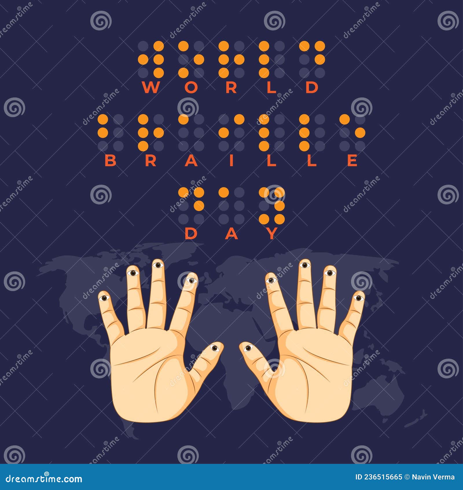 Louis Braille Inventor Of The Braille System Cartoon Vector ...