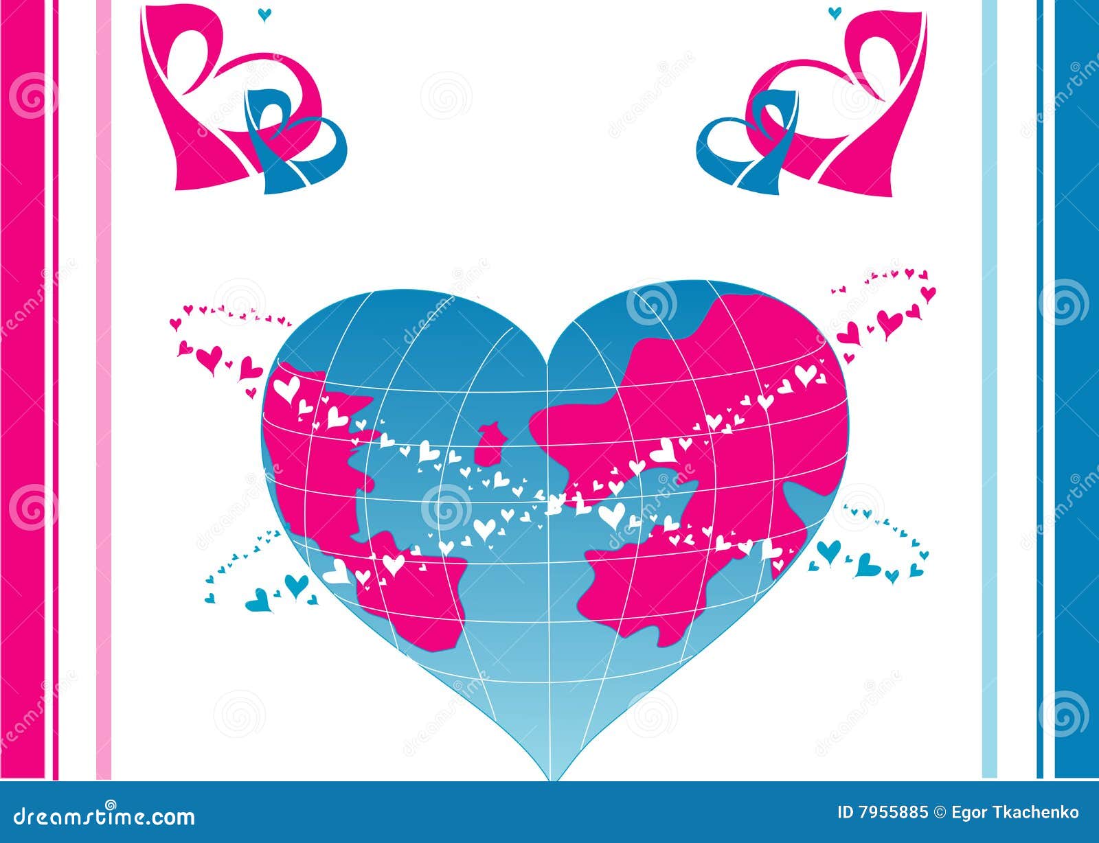 Vector Illustration of a World Love. Stock Vector - Illustration of ...
