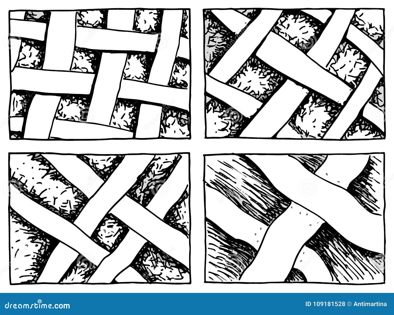 Woven doodle pattern stock vector. Illustration of pattern - 109181528