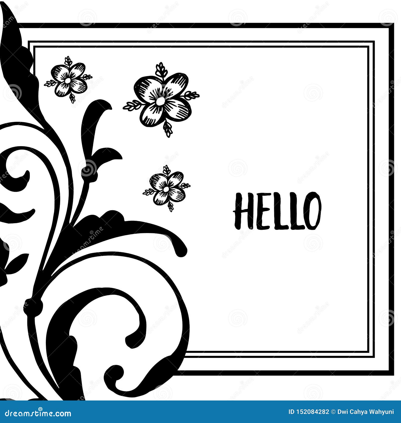 Vector Illustration Wreath Frame of Backdrop on White with Decorative ...