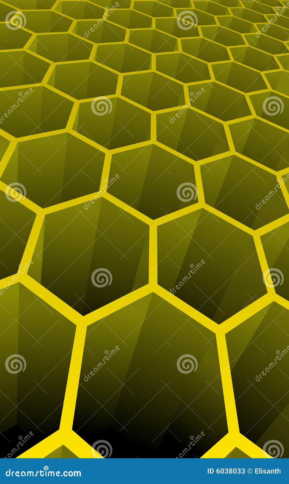 Vector Illustration of Yellow 3d Abstract Cells Stock Vector ...