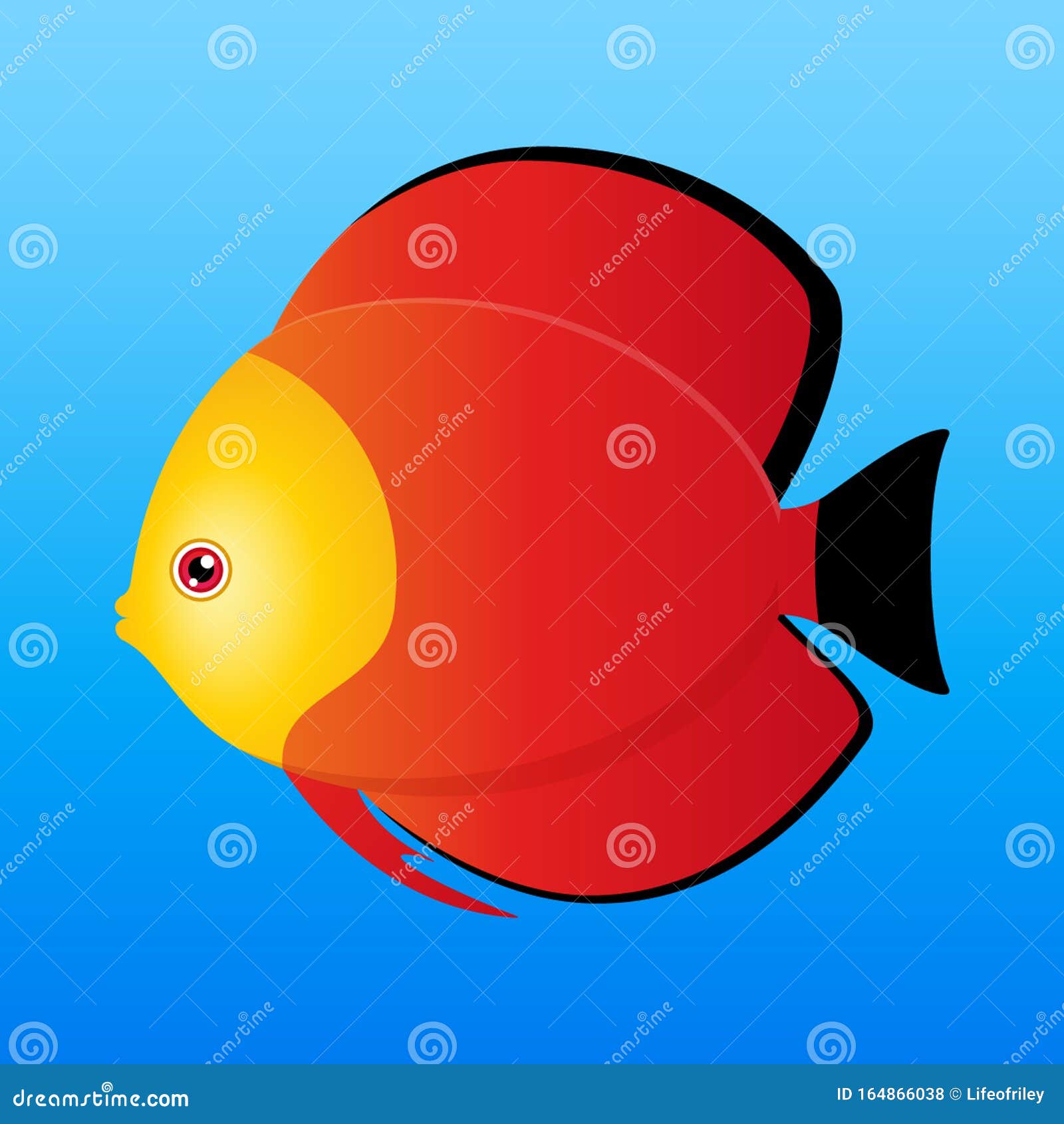 Monk Fish, Clown Fish And Sea Horse. Royalty-Free Illustration ...