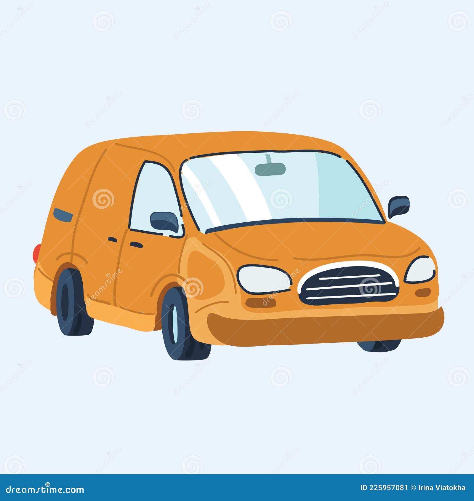 Vector Illustration of Yellow Car Stock Vector - Illustration of ...