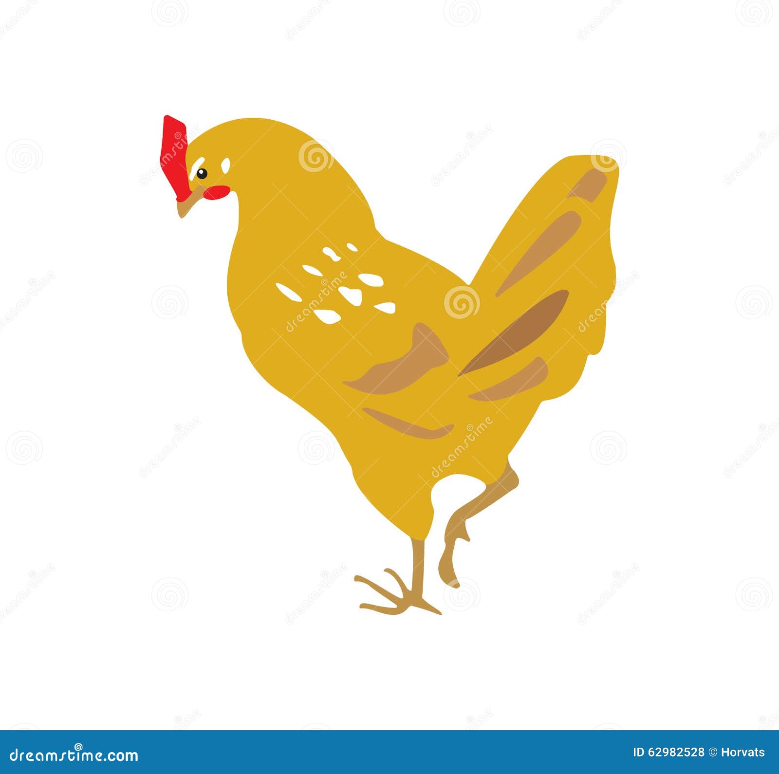 Vector Illustration of Yellow Chicken Stock Vector - Illustration of ...